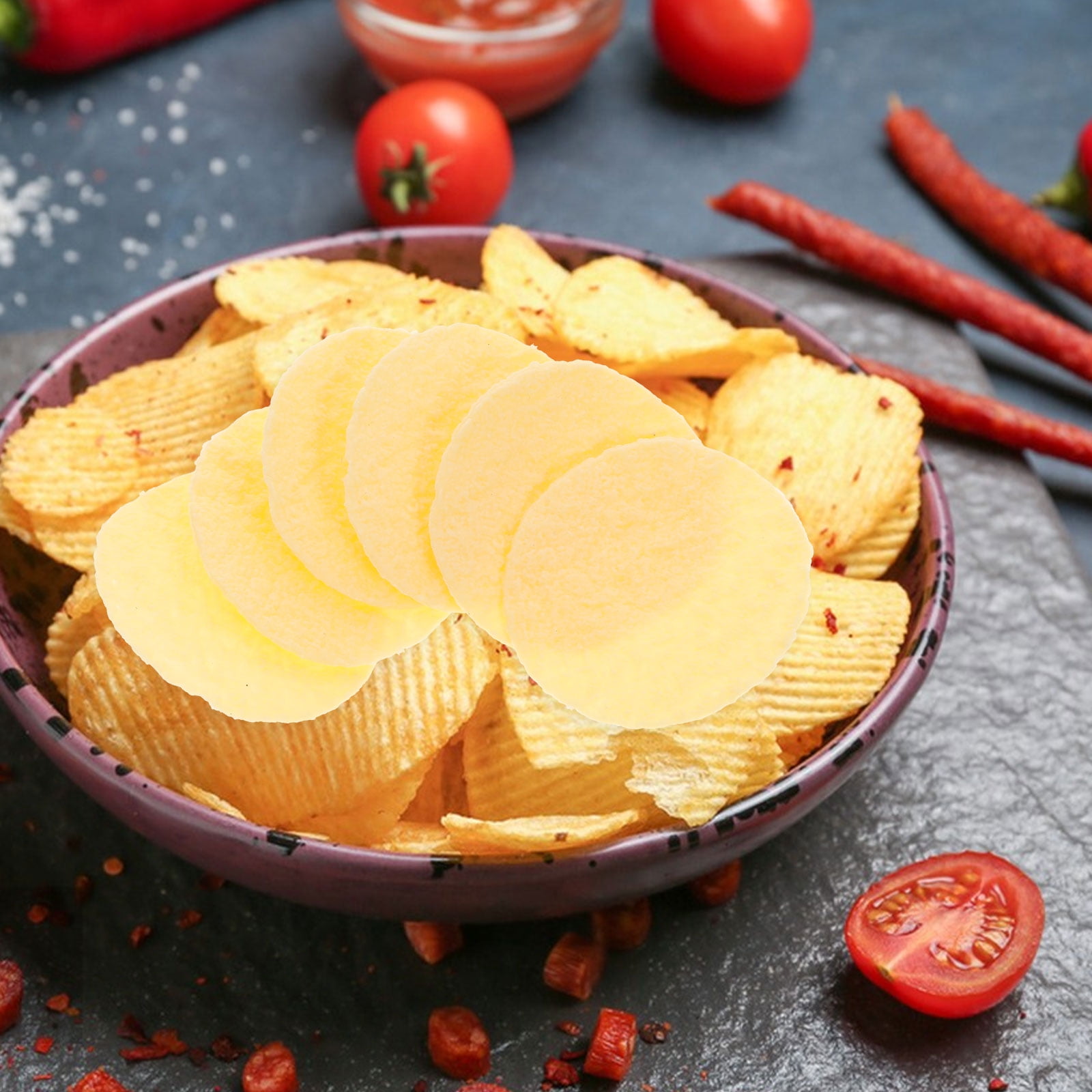 LEORX 10Pcs Realistic Potato Chip Models For Window Display And ...