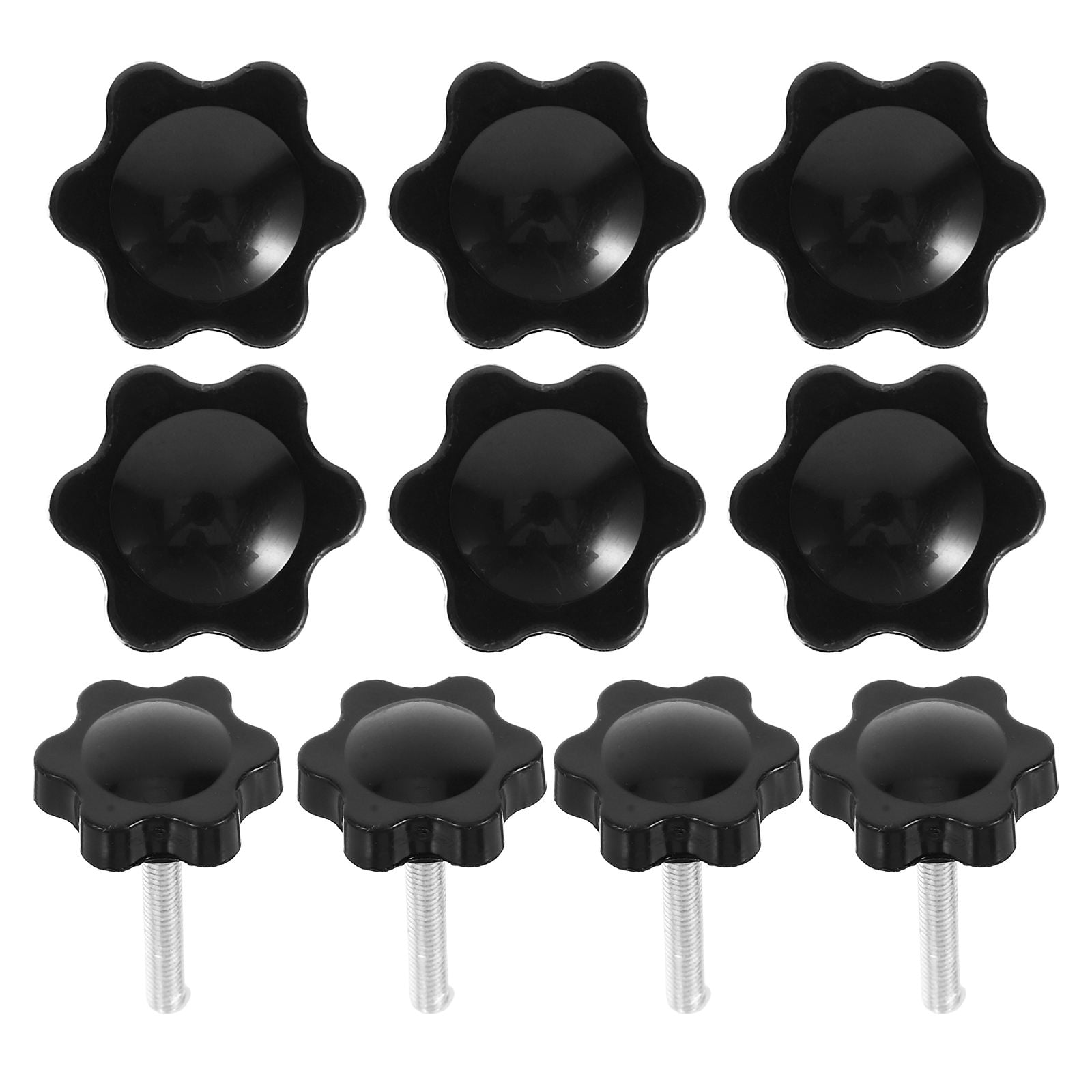 LEORX 10Pcs Shaped Grip Handle For Hand Tightening Black Metal ...