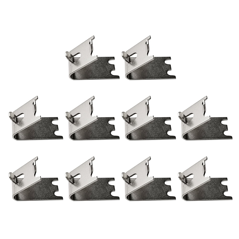 LEORX 10Pcs Stainless Steel Shelf Support Freezer Rack Clamp Silver ...
