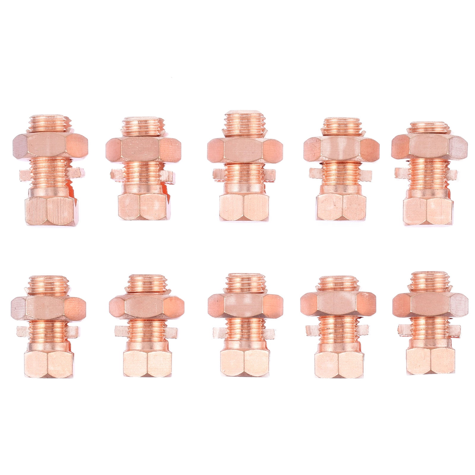LEORX 10Pcs Strength Copper Split Bolt for Direct Burial and Bonding ...