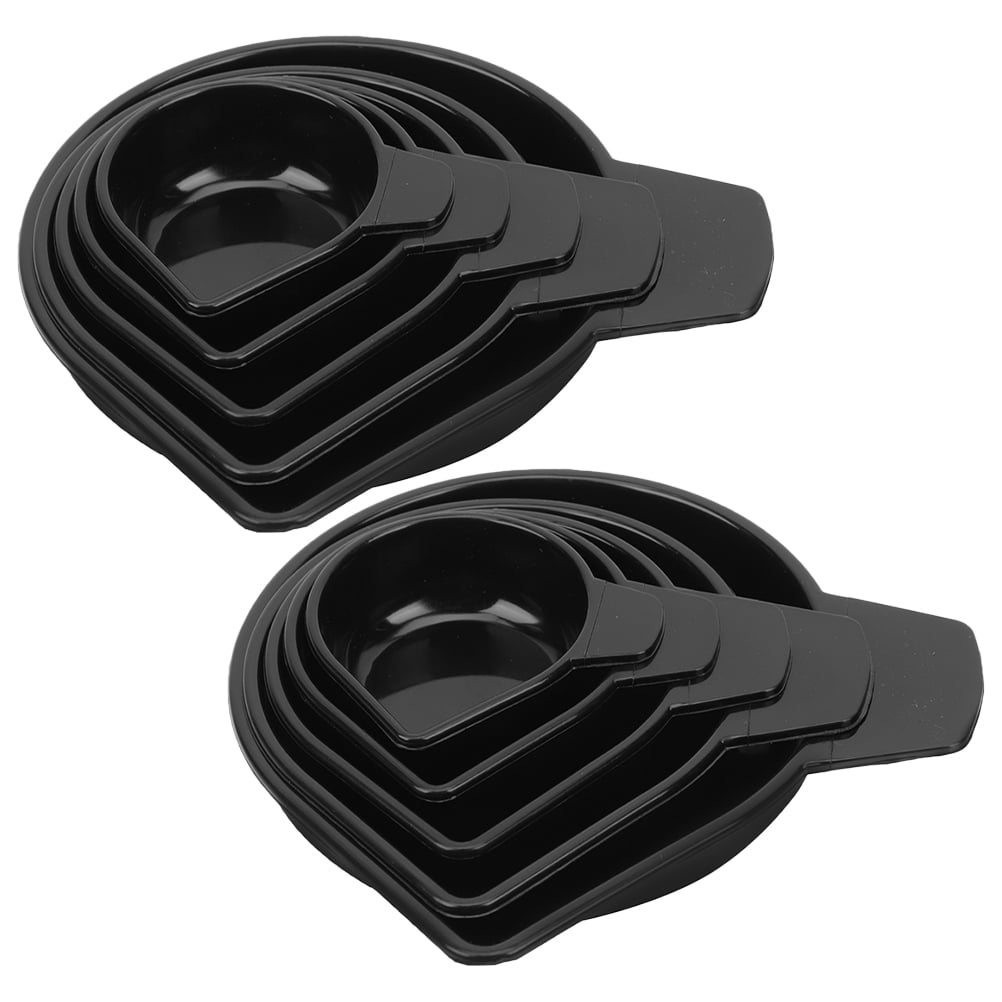LEORX 10Pcs Weighing Tray Black PP Narrow Spout Flat Scale For ...