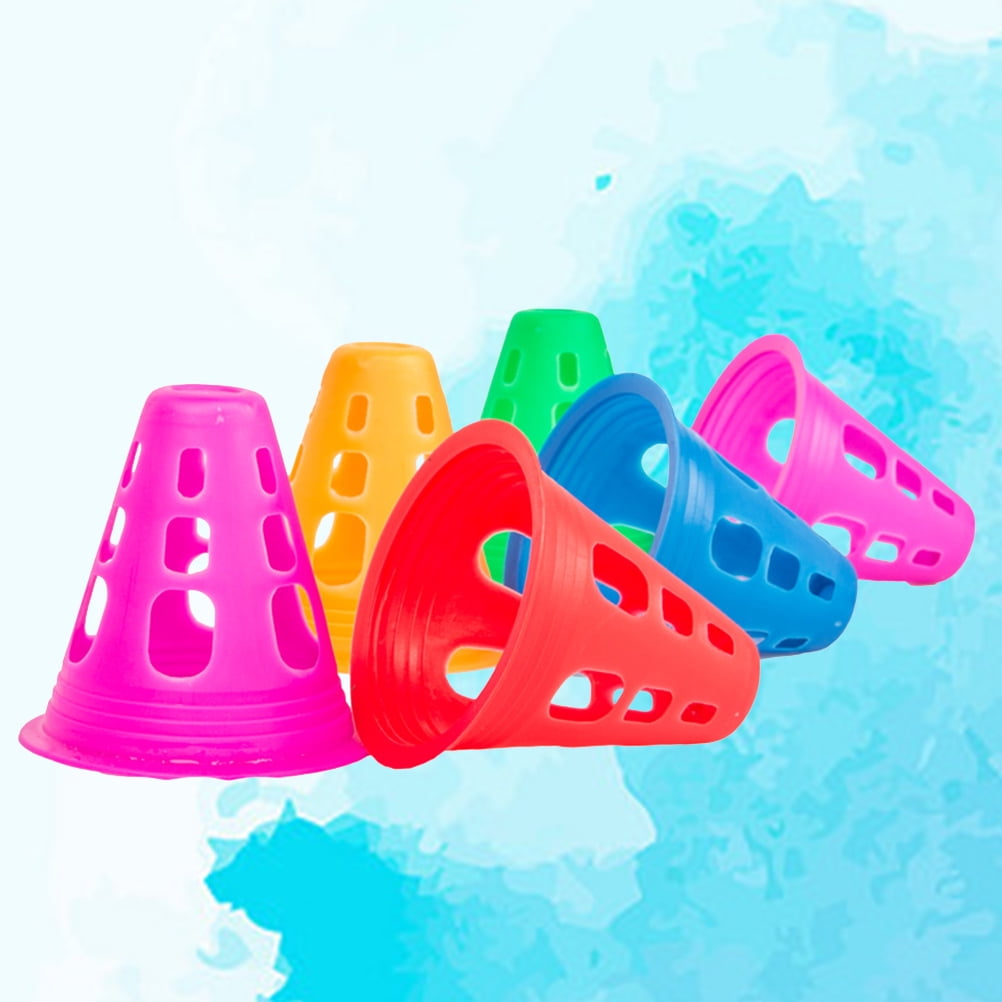 LEORX 10Set Small Plastic Cones for Roller Skating Assorted Color PVC ...