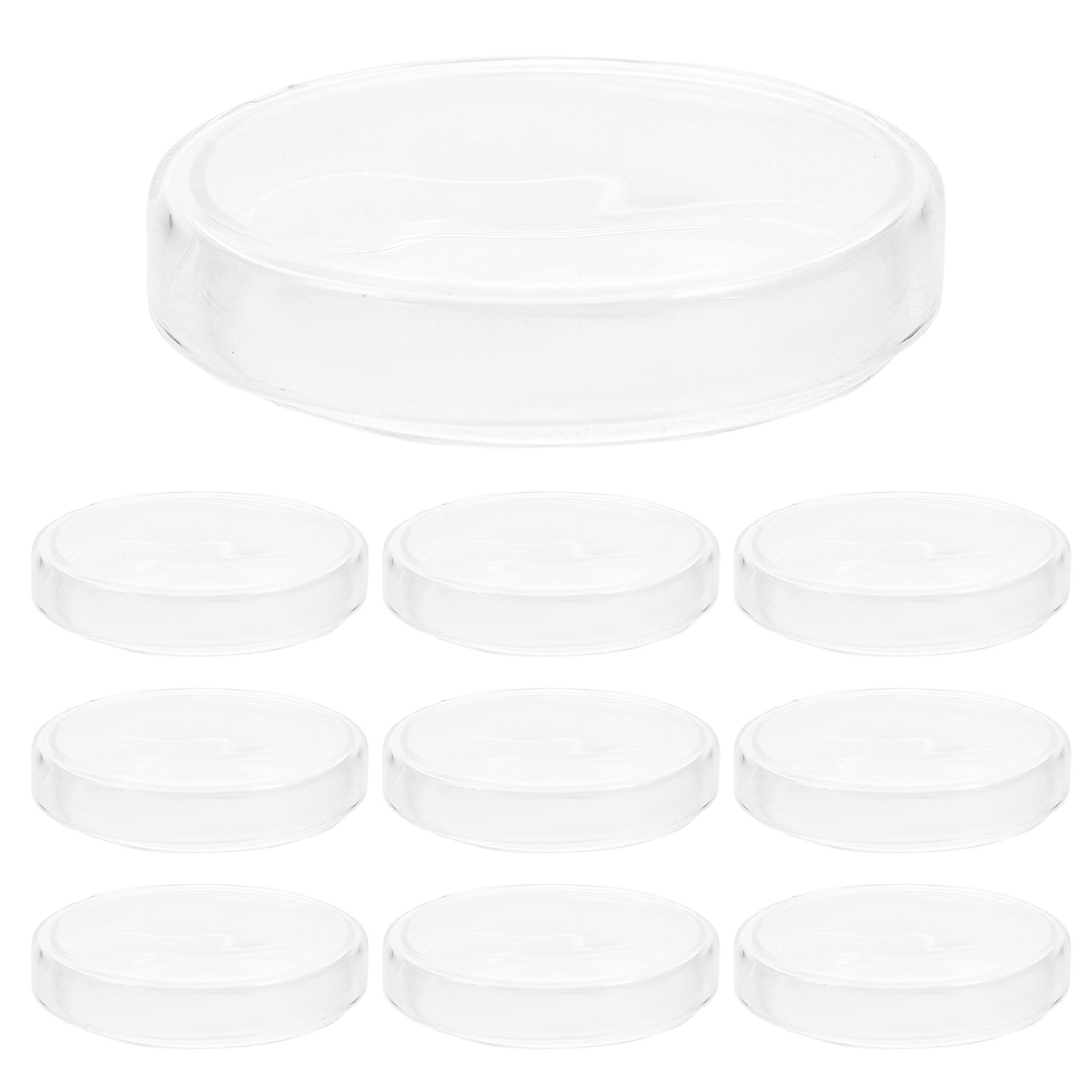 LEORX 10pcs 90mm Glass Petri Dishes for Cultures Microscopic ...