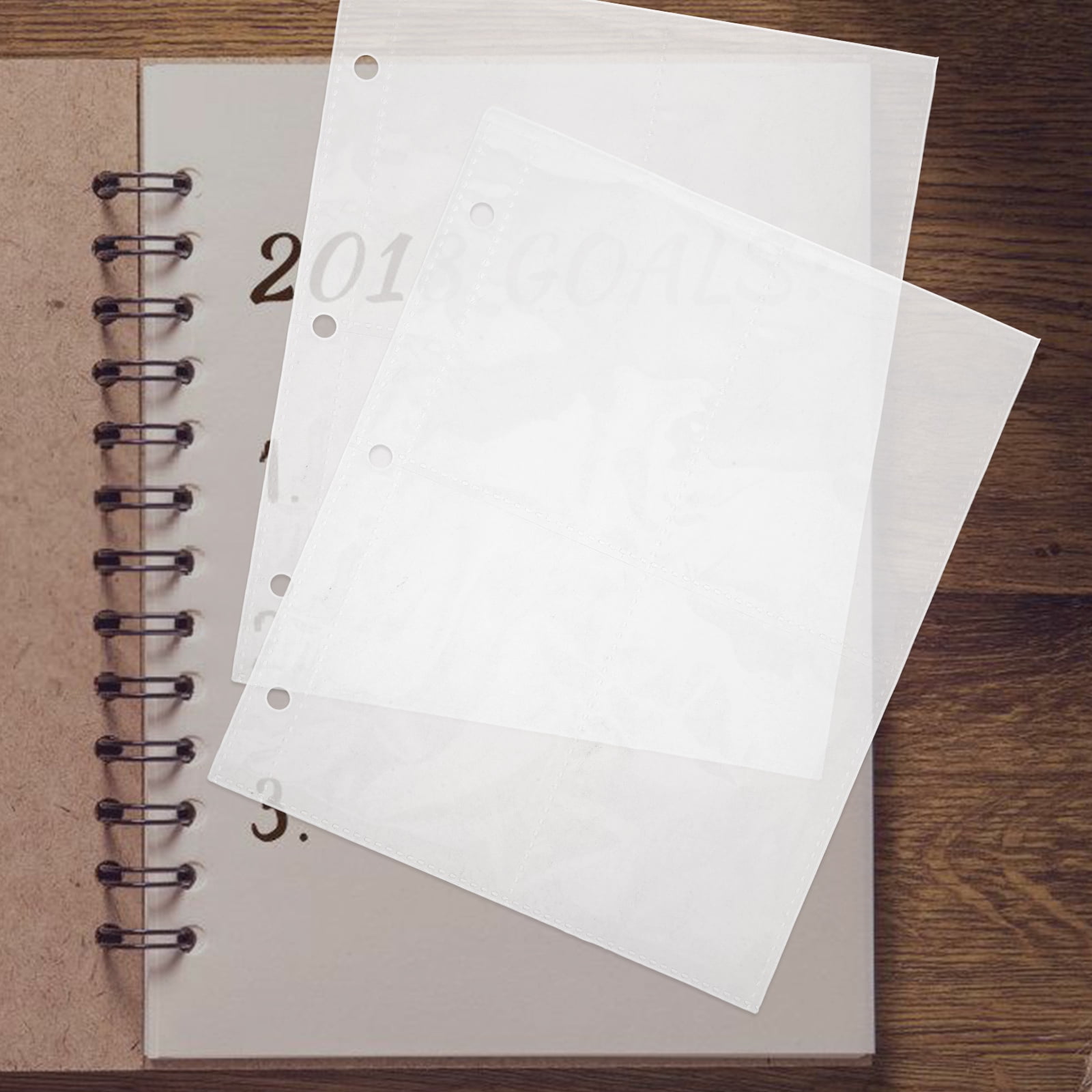 LEORX 10pcs Binder Inner Pages for Card Display Transparent PP for ...