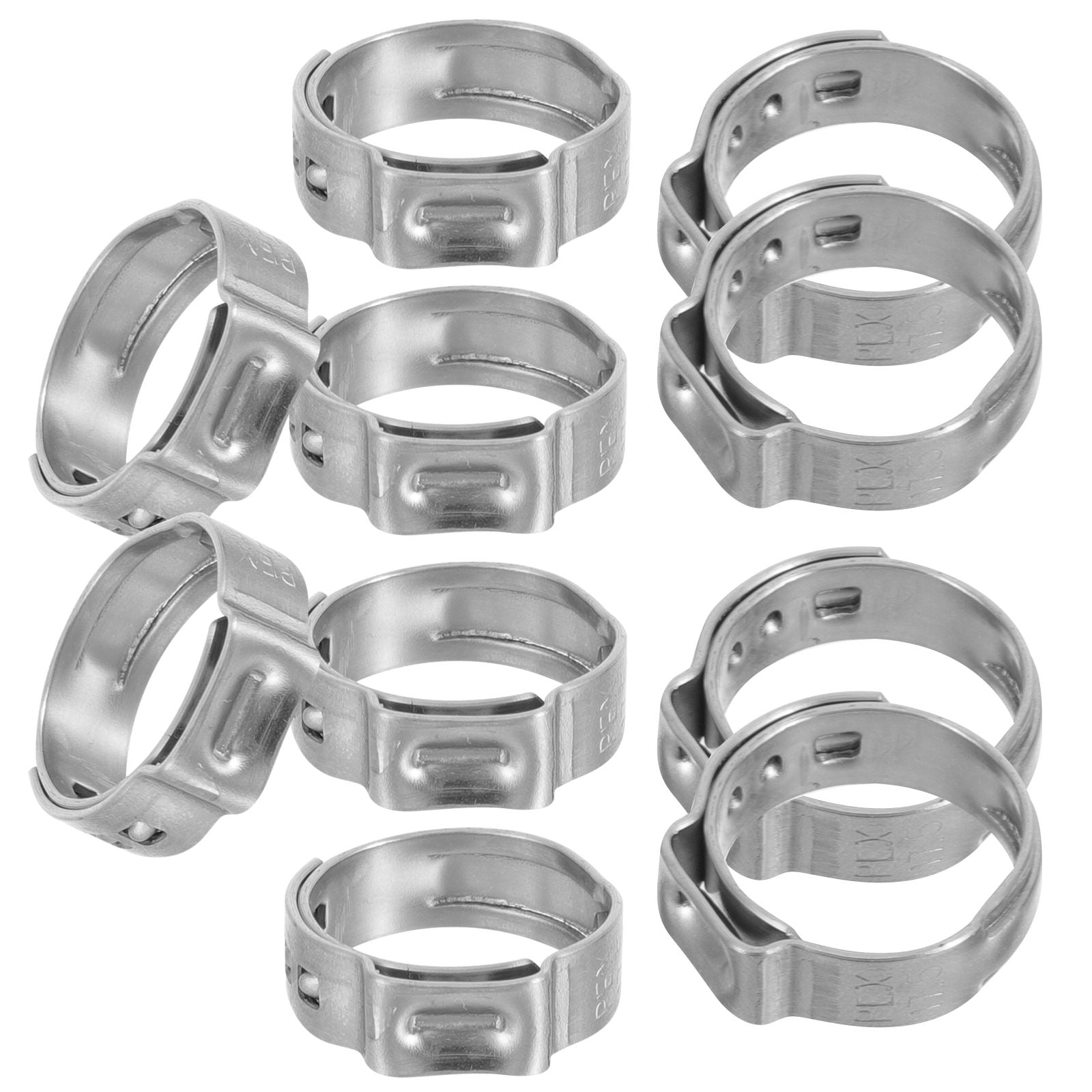 LEORX 10pcs Metal Clamp for Securing Fuel Lines Hose Clip Stainless ...