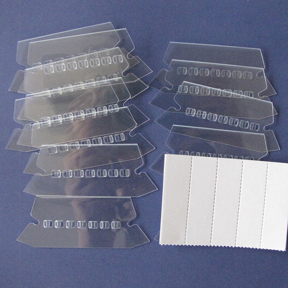 LEORX 120Pcs Reusable Transparent File Labels with Folder Tabs for ...