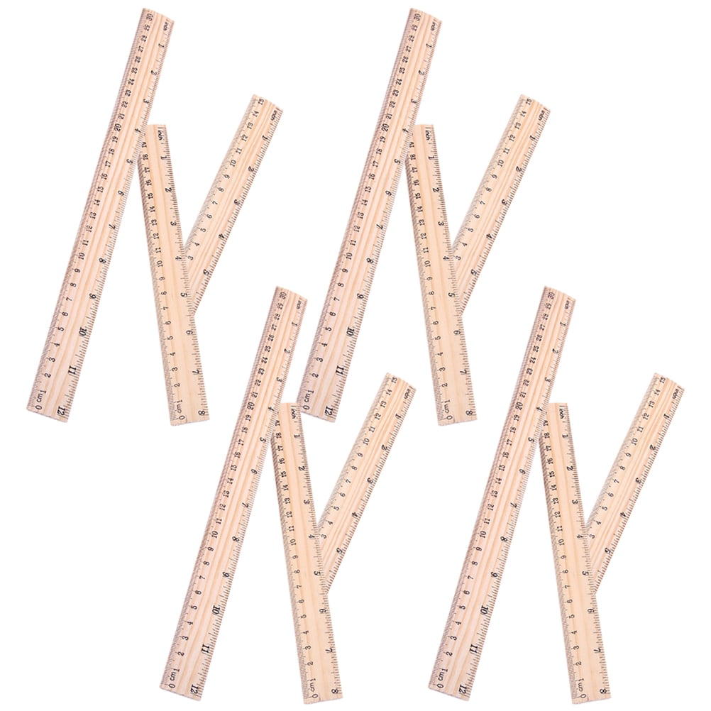 LEORX 12Pack Rectangular Wood Rulers For Artists Designers And ...