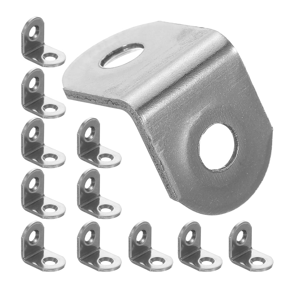 LEORX 12Pcs Adjustable Shelf Brackets Stainless Steel Corner Shelf ...