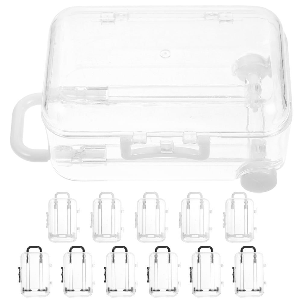 LEORX 12Pcs Mini Suitcase Candy Box Clear Wedding Party Favor present ...