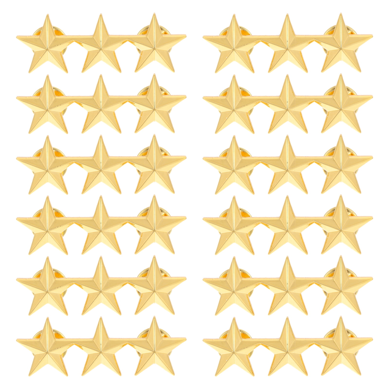 LEORX 12pcs Soldier Star Badges in Classic Style for Independence Day ...