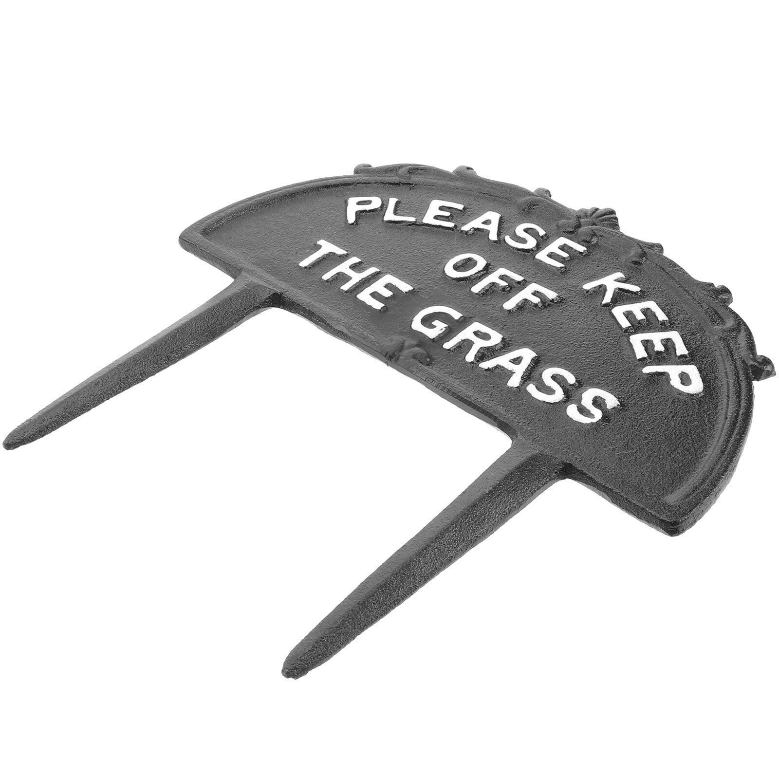 LEORX Lawn Stake Warning Sign Iron Black 1Pcs - Walmart.com