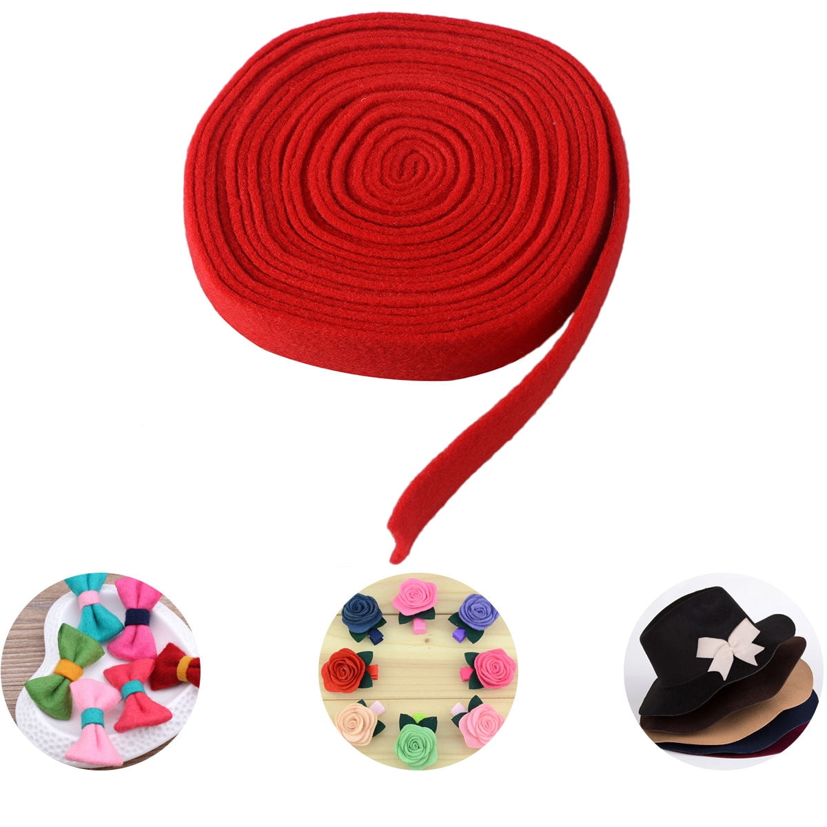 LEORX 1Pack Fabric Ribbons For Christmas Decoration Red 500Cm X 3Cm ...