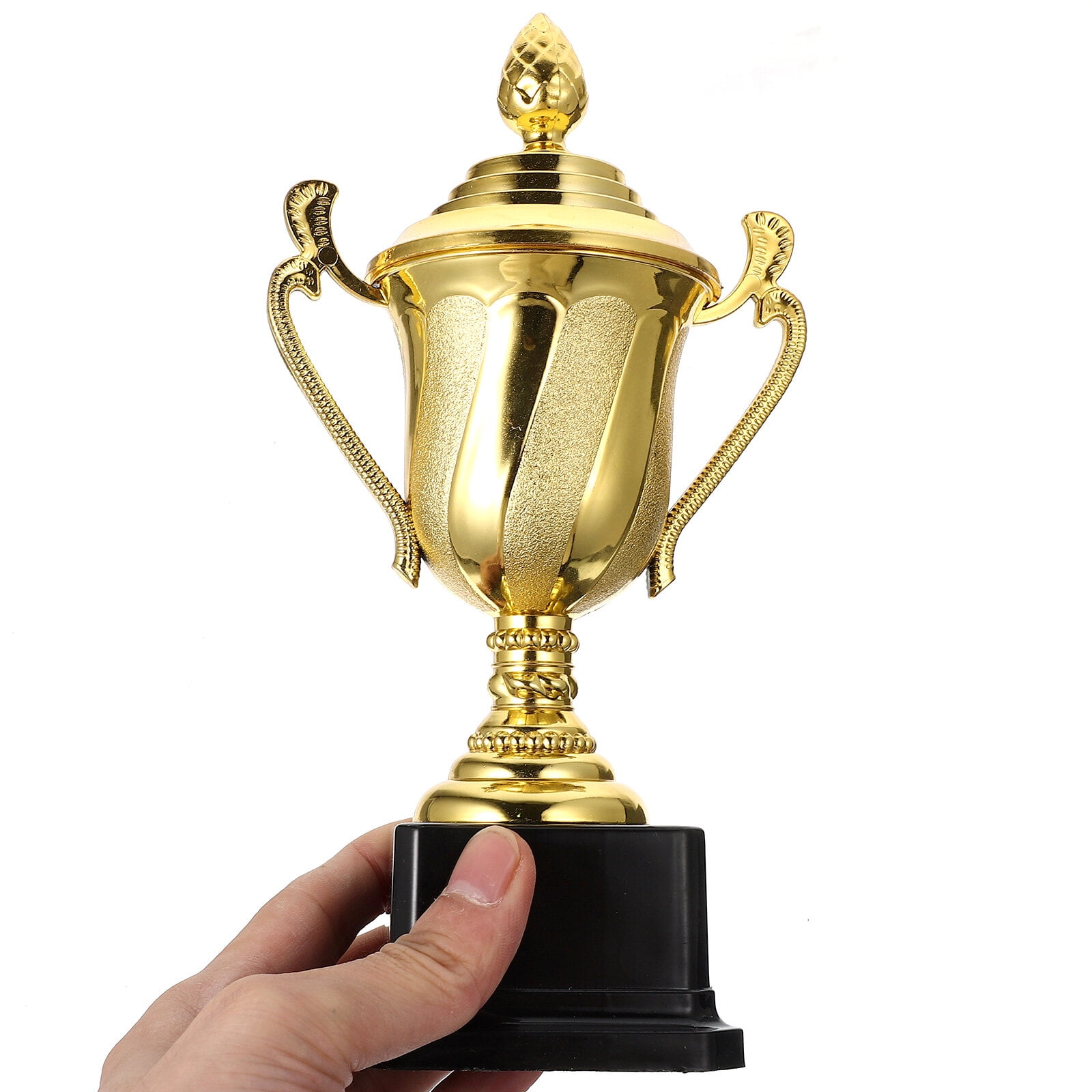 LEORX 1Pack Plastic Trophy Cup with Chic Design in Golden Color for ...