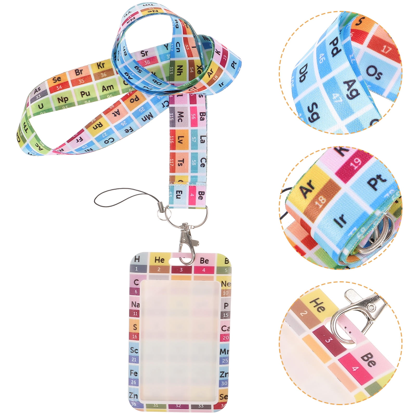 LEORX 1Pack Rectangle Badge Holder with Lanyard for Holding Work Cards ...