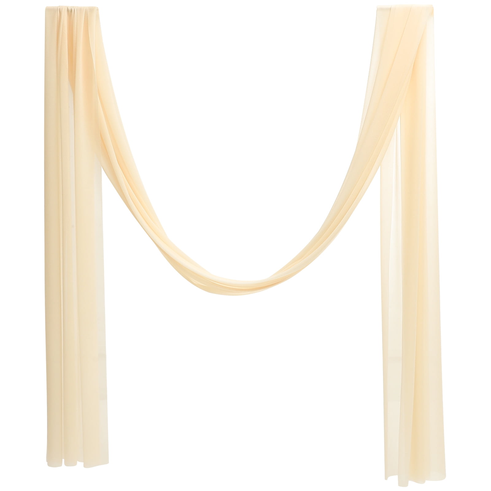 LEORX 1Pack Romantic Arched Veil Khaki Polyester Wedding Arch Draping ...