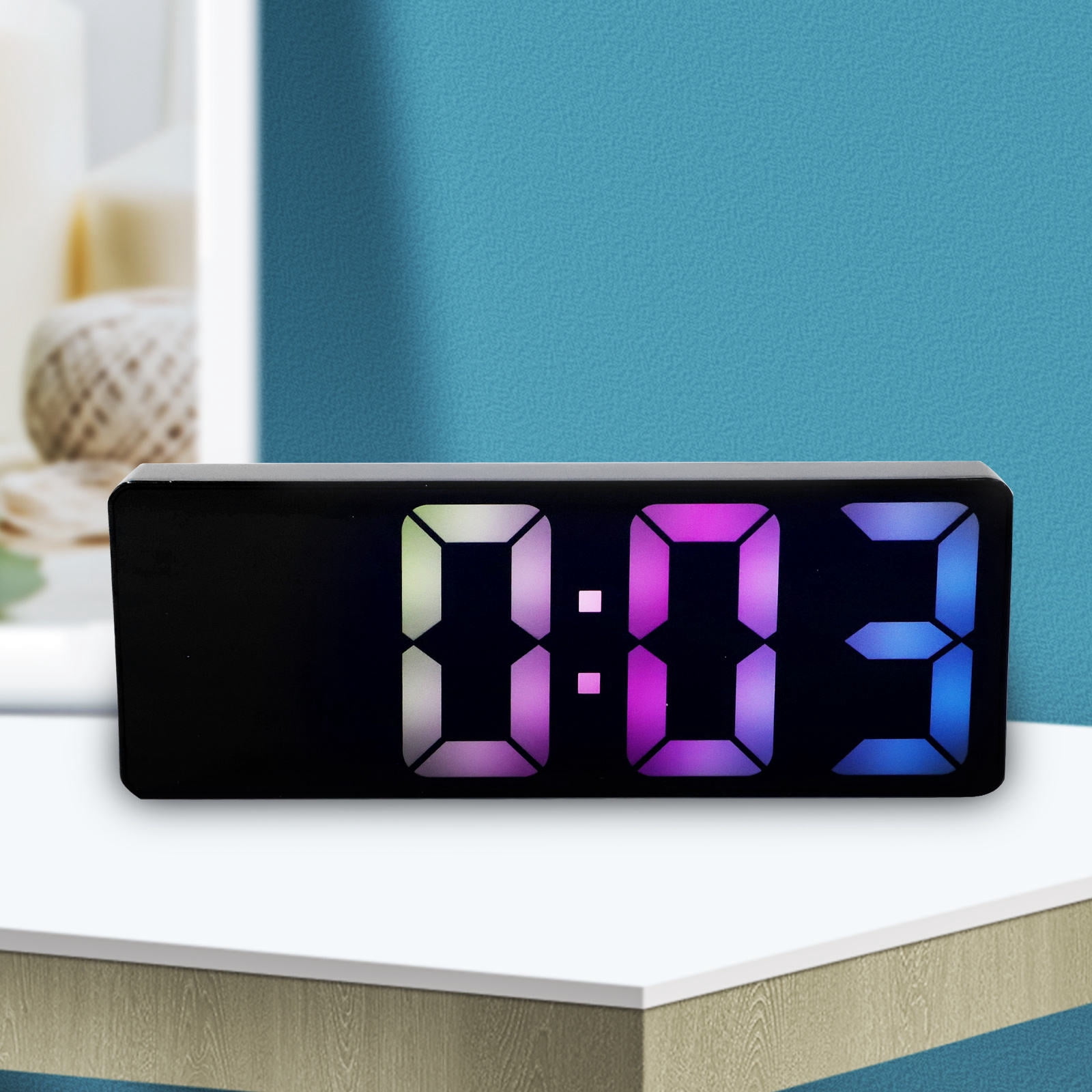 LEORX 1Pack Simple Style Battery Operated Alarm Clock for Office Use ...