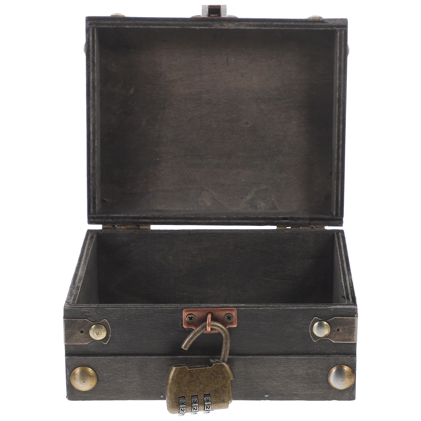 LEORX 1Pack Vintage Style Small Treasure Chest Wooden Chest Box Multi ...