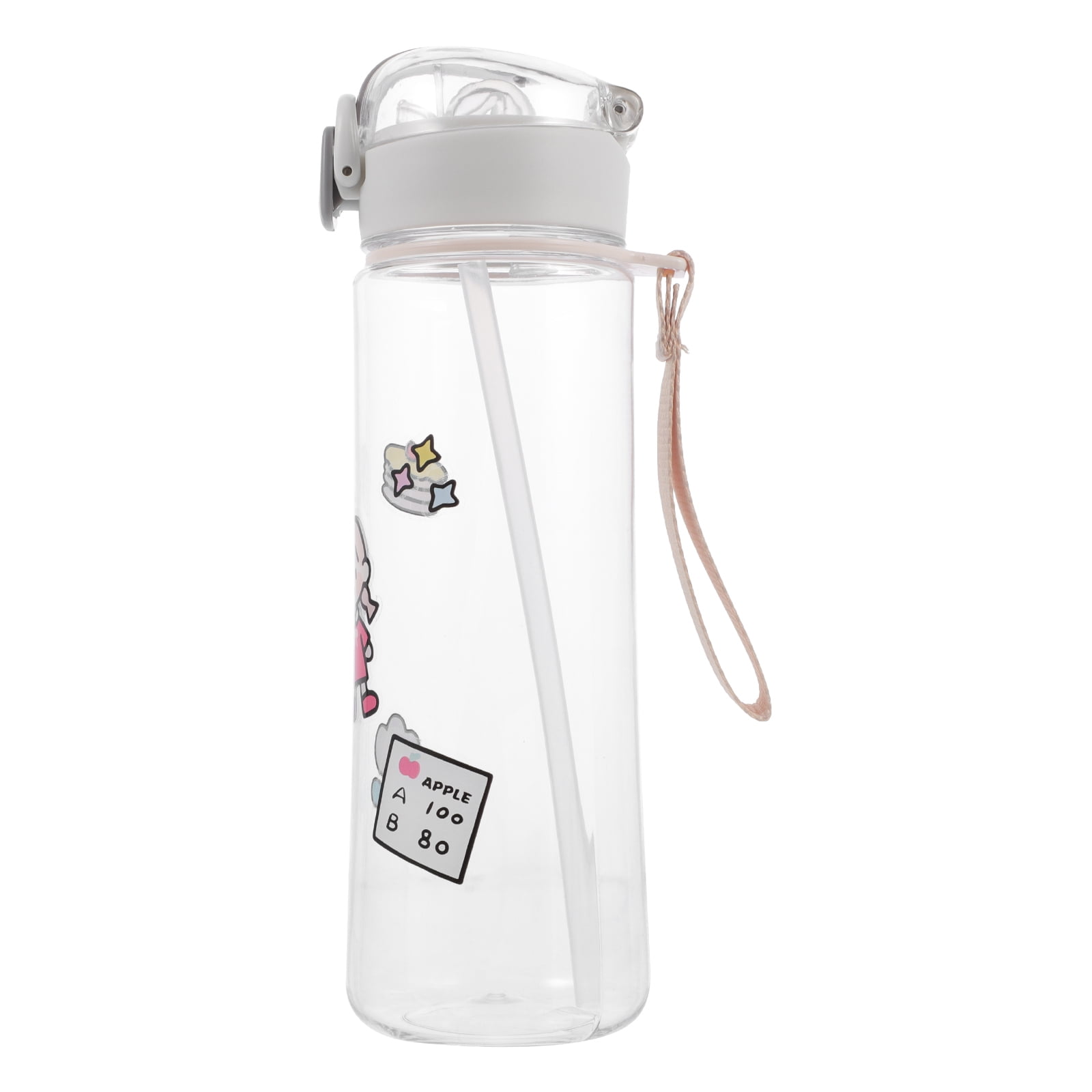 LEORX 1Pc 500ml Straw Cup Sippy Cup Water Drinking Cup Cartoon Pattern ...