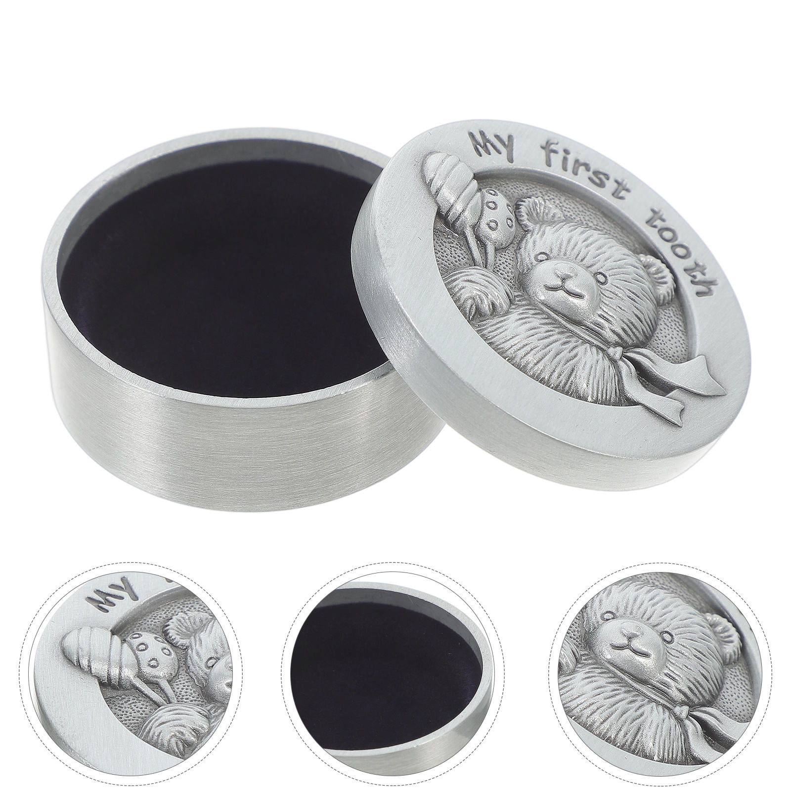 LEORX 1Set Baby Tooth Holder Keepsake Silver Alloy Memorial Keepsake ...