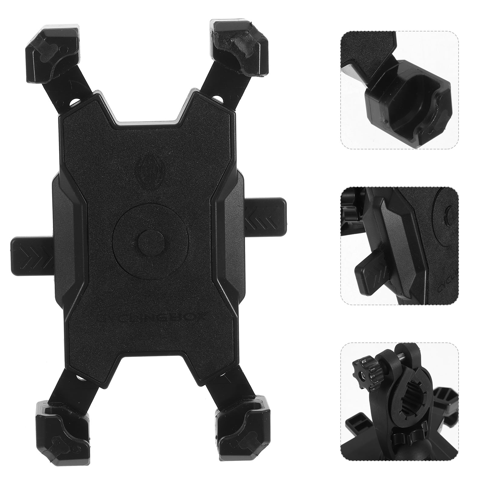 LEORX 1Set Black ABS EVA Universal Design Stroller Phone Mount for ...