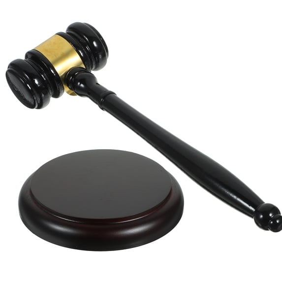 LEORX 1Set Black Judge Hammer Simple Design for Legal Hammer 9.82x2 ...