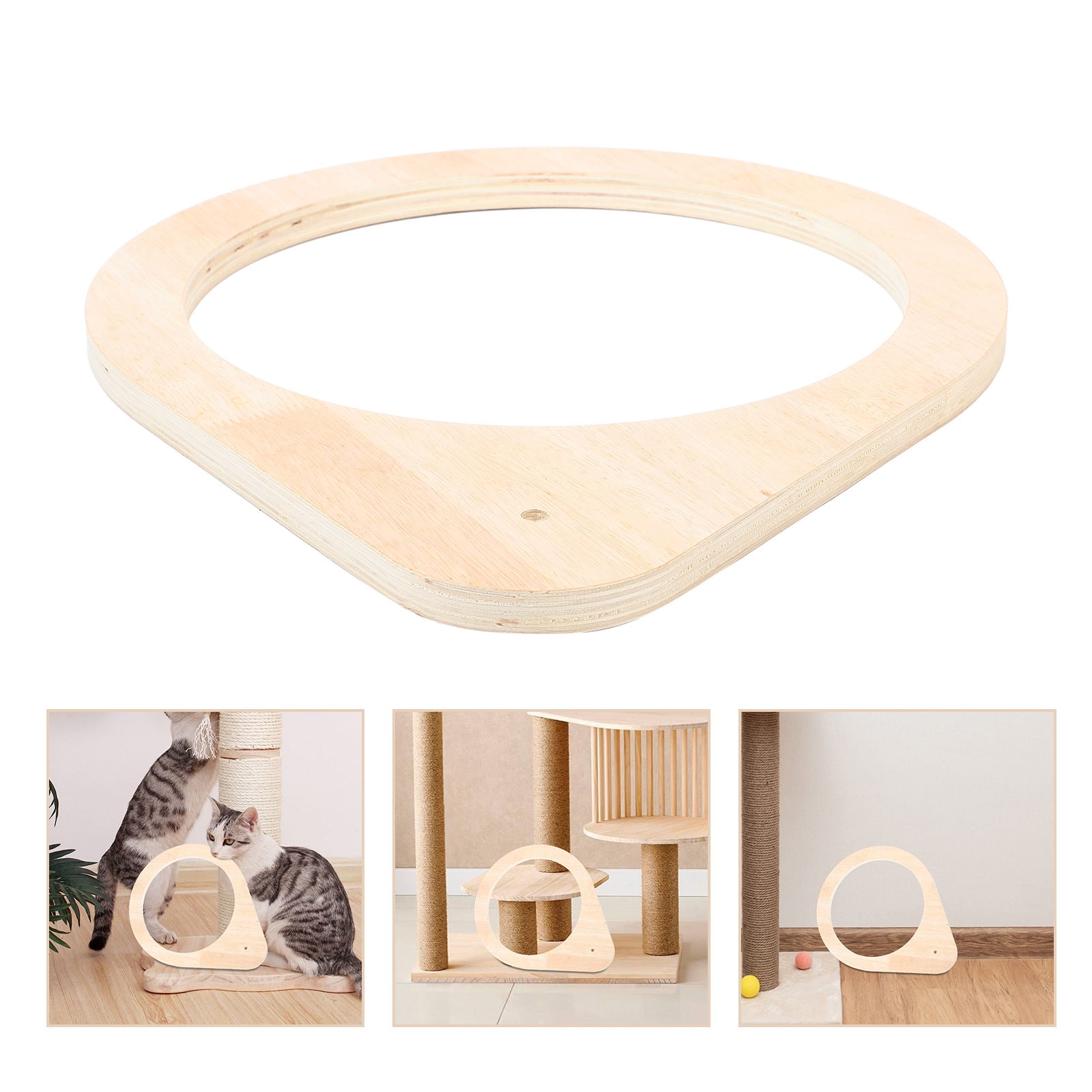 LEORX 1Set Cat Corner Scratching Post in Beige Wooden Material for ...