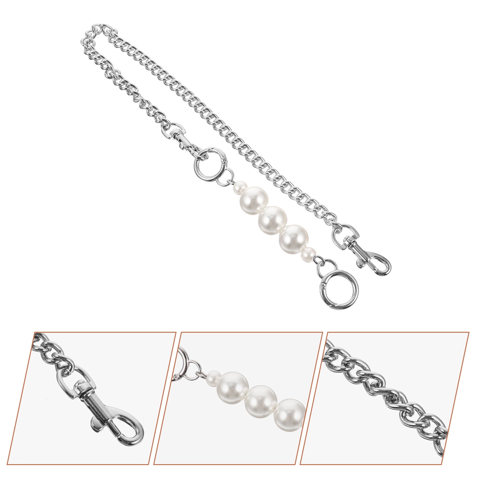 LEORX 1Set Chain Straps for Handbags Silver Metal Alloy Diy for Girls ...