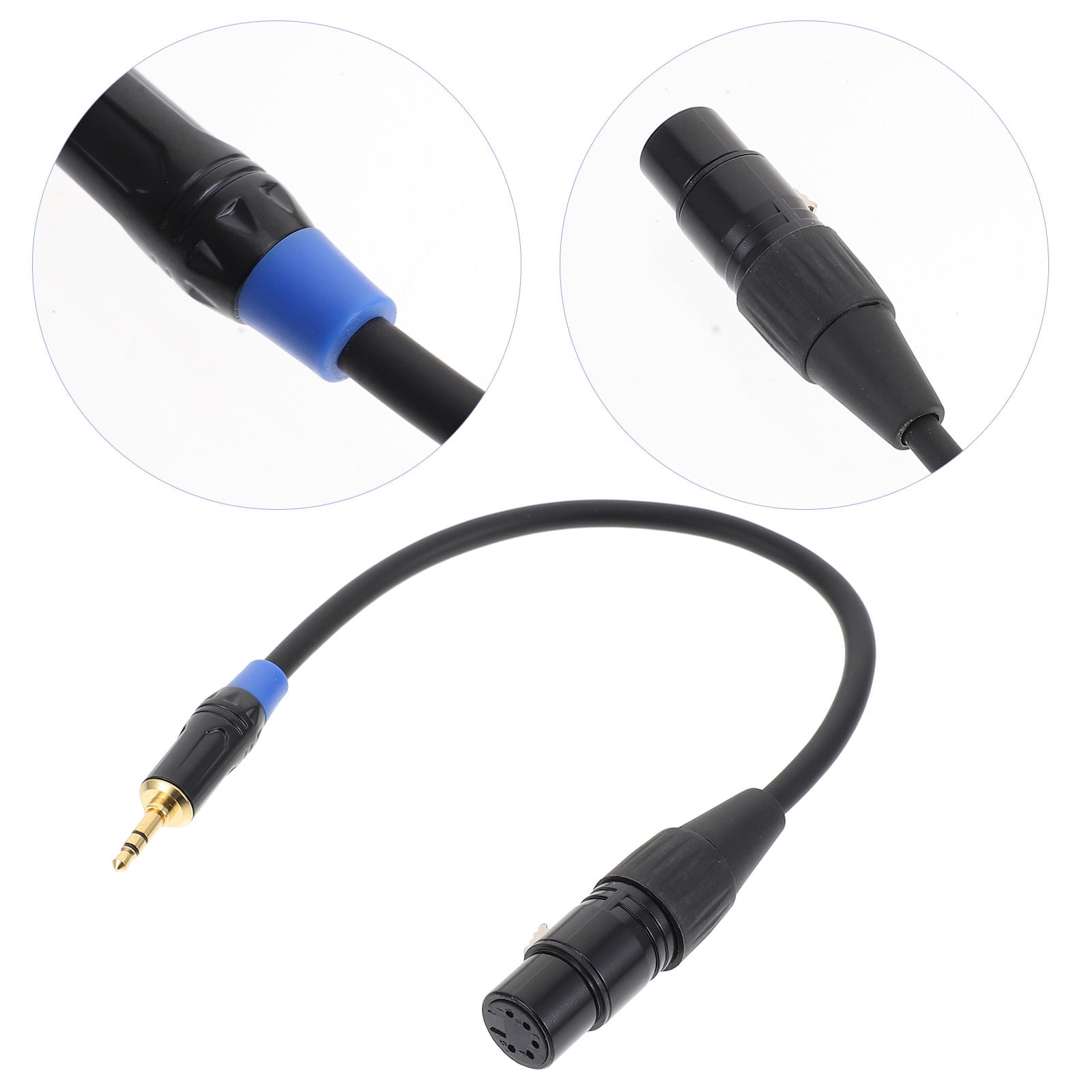 LEORX 1Set Headphone Plug Adapter Cable Black Zinc Alloy for Audio ...