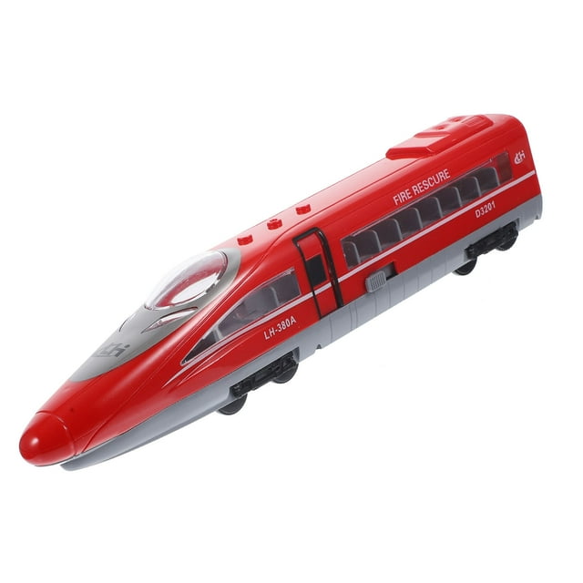 LEORX 1Set High Speed Train Toy Model Red Plastic Door Opening ...