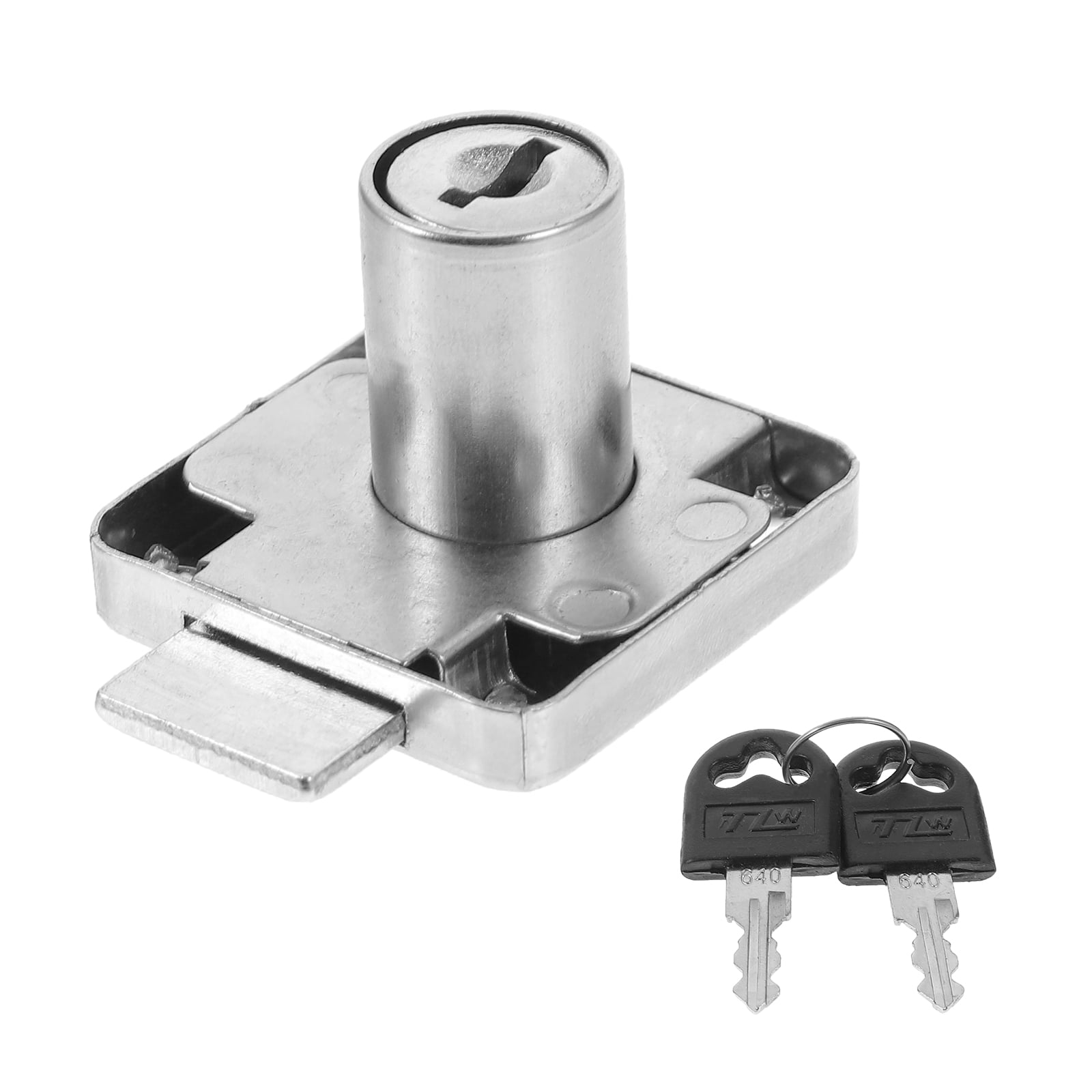 LEORX 1Set Kitchen Cabinet Lock for Home Furniture Silver Rectangular ...