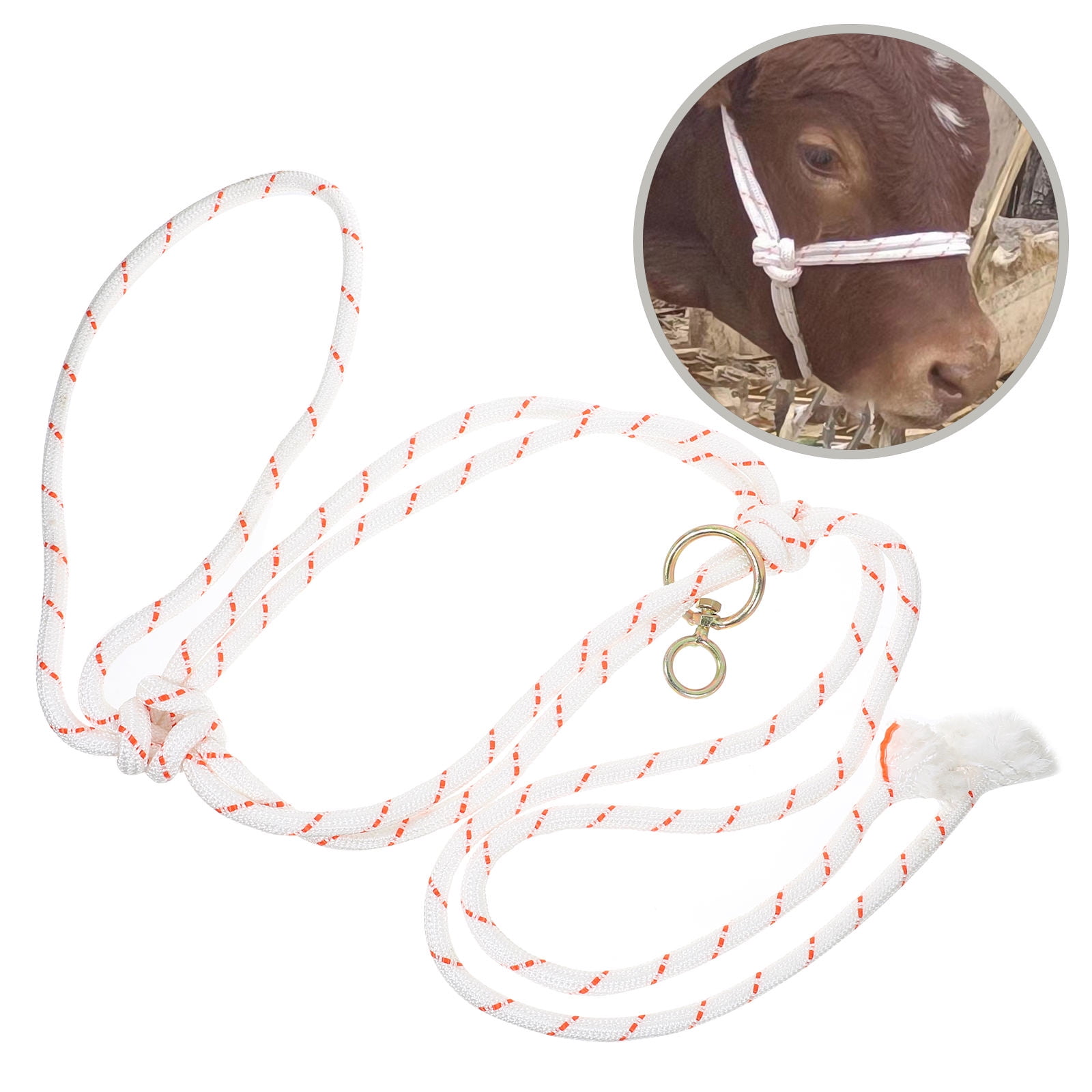 LEORX 1Set Safety Cattle Halter Adjustable Cow Rope Halter for Farmers ...