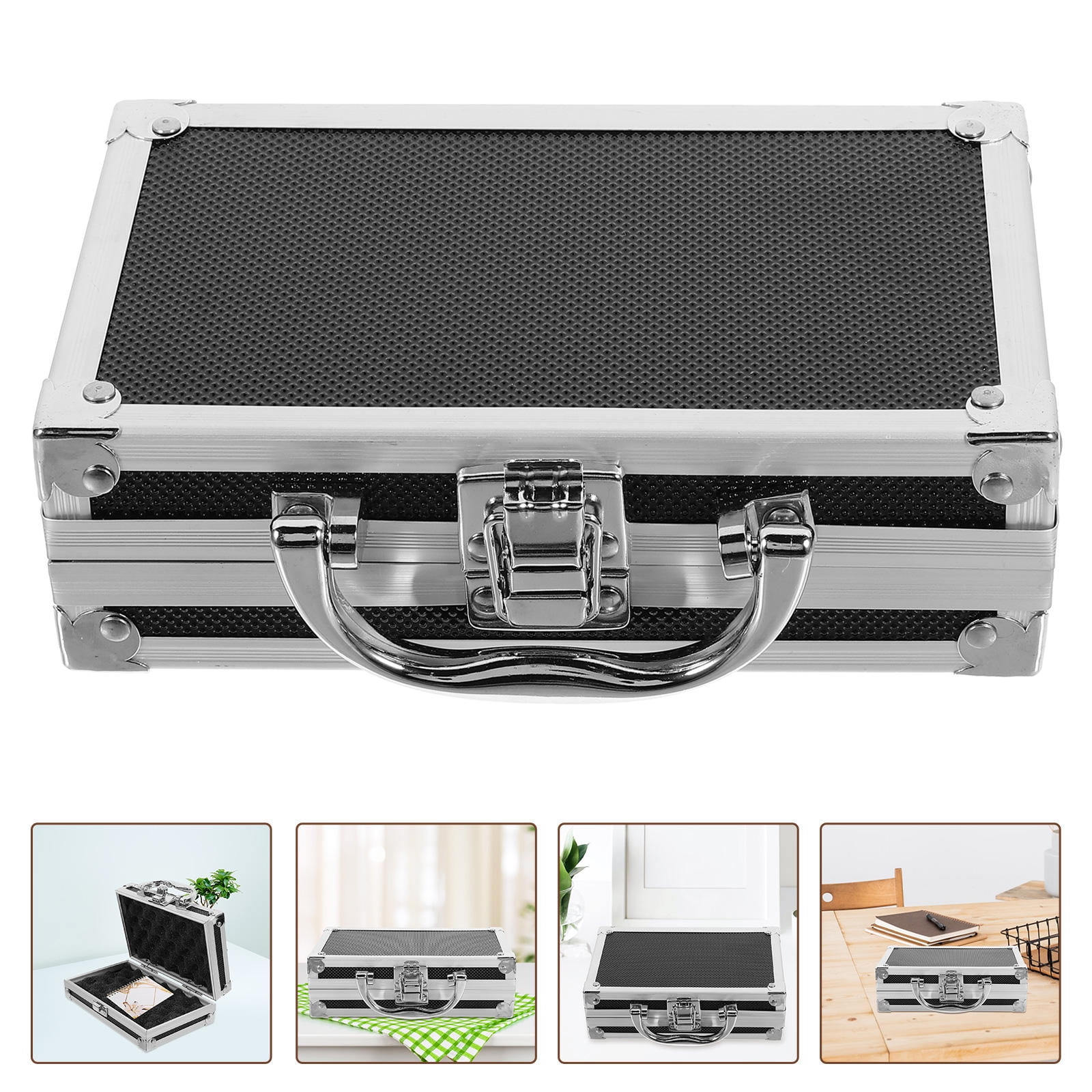 LEORX 1Set Small Portable Tool Box Black Rectangular Shape with ...