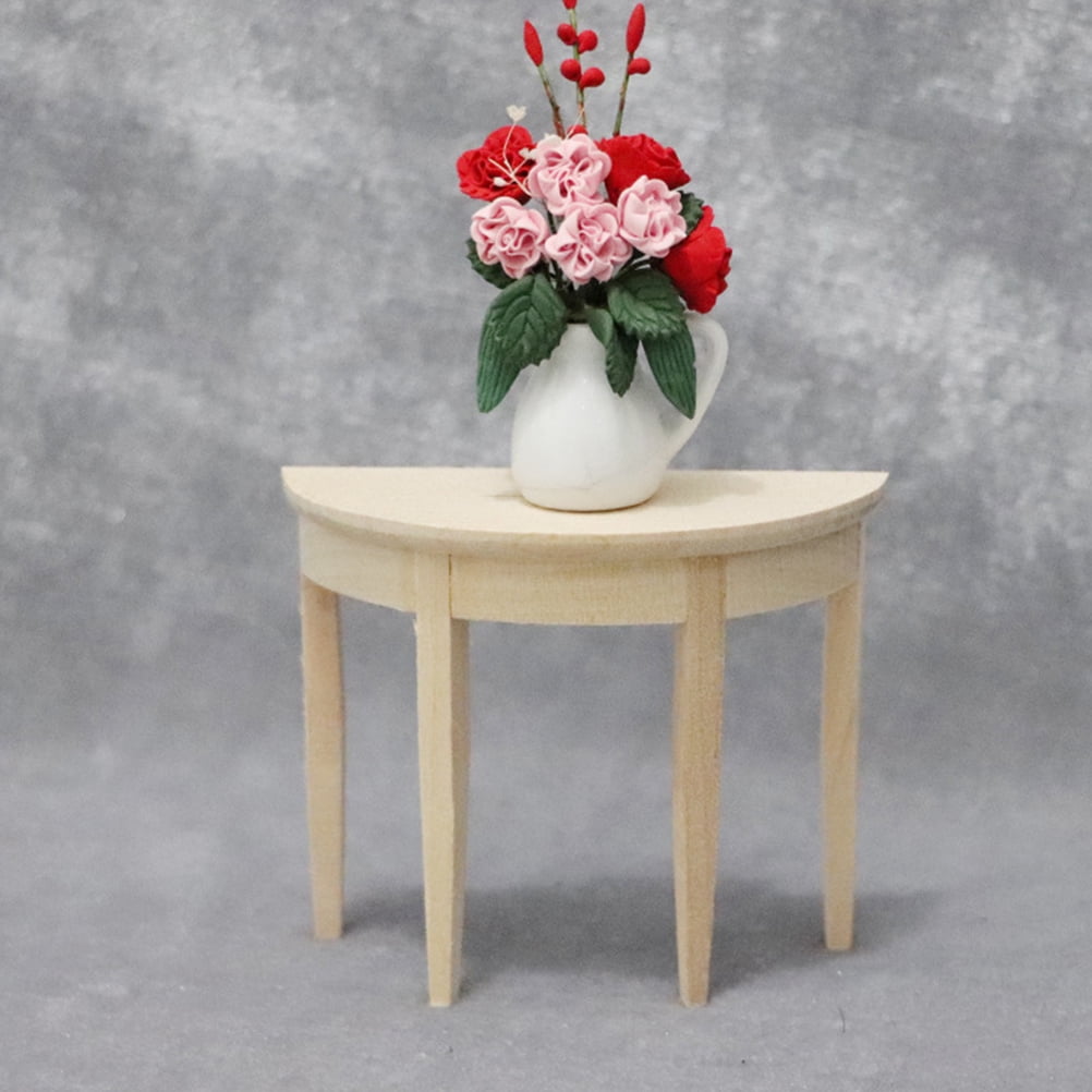 LEORX 1Set dollhouse furniture miniature table figurine Mini House Half ...