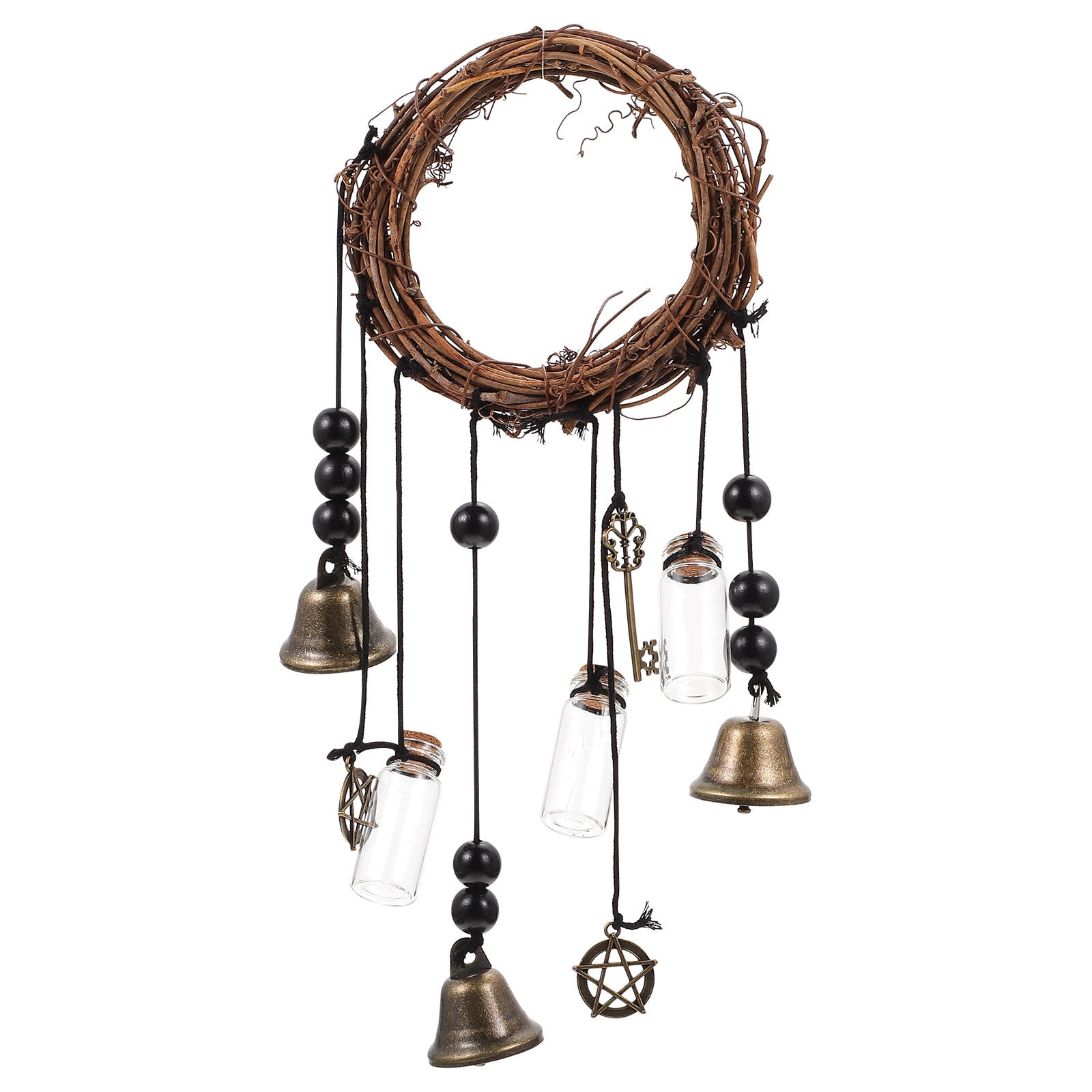 LEORX 1pc Hanging Decorations for Home Multi Rattan Iron Rope Glass ...