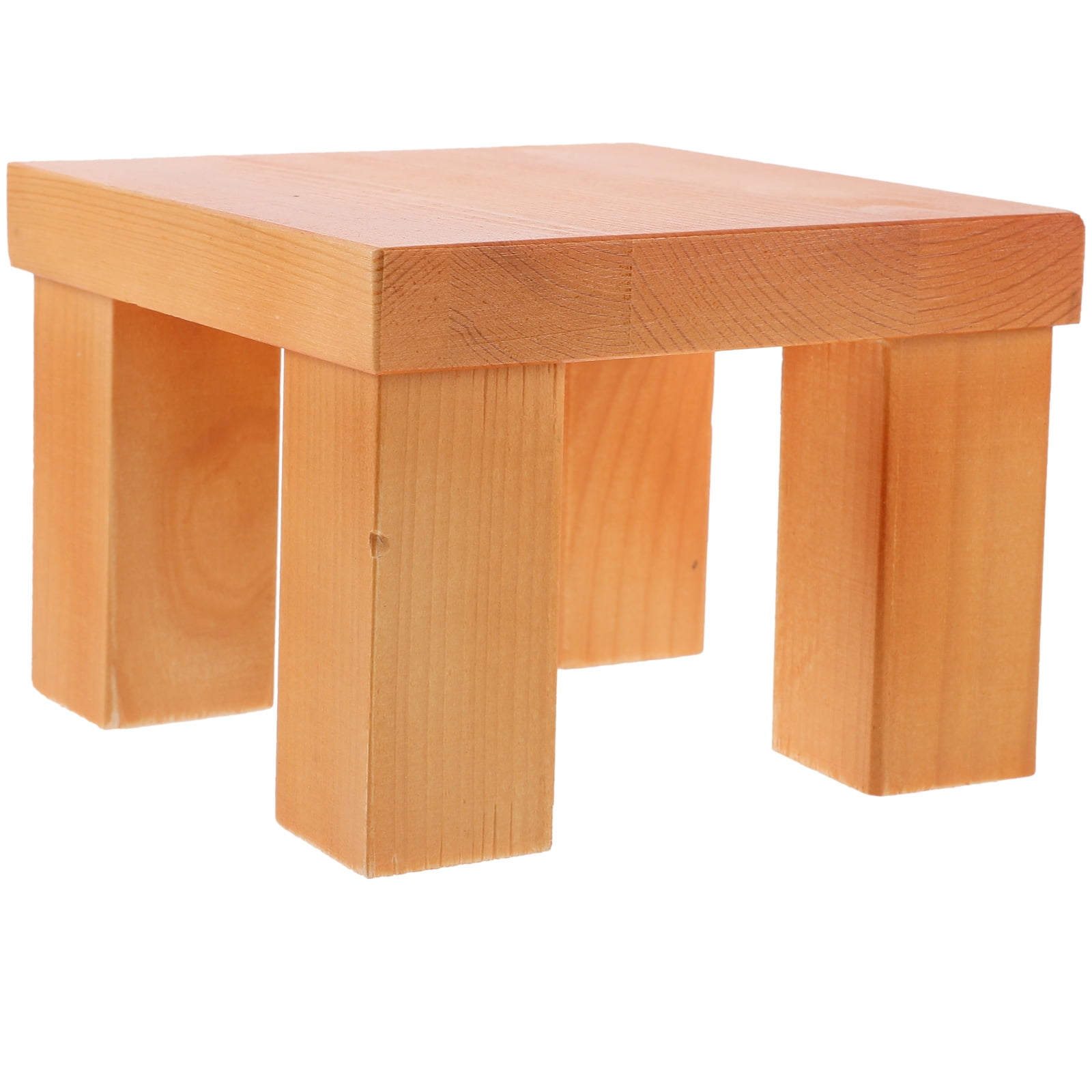 LEORX 1pc Wooden Stool Display Stand For Home Decor Unique Photo Props ...