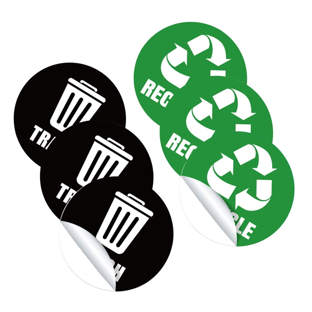 LEORX 1set Garbage Classification Label Stickers For Trash Cans Waste ...