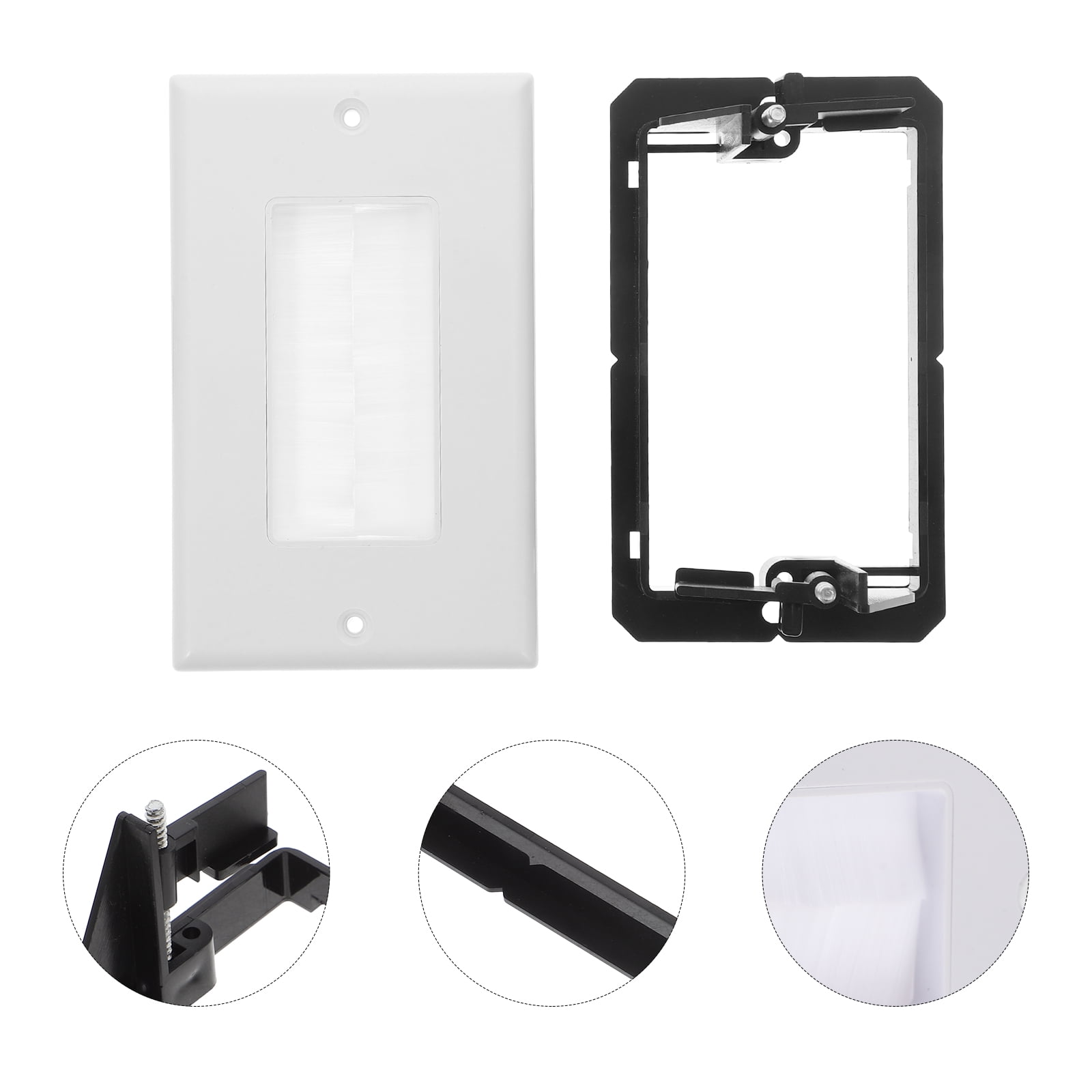 LEORX 2 Panels Plate Display Wall White ABS for Classic Design in Home ...