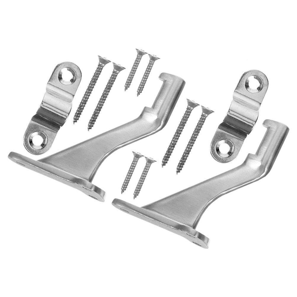 LEORX 2 Sets Heavy Duty Stair Brackets for Steps Stainless Steel Safety ...