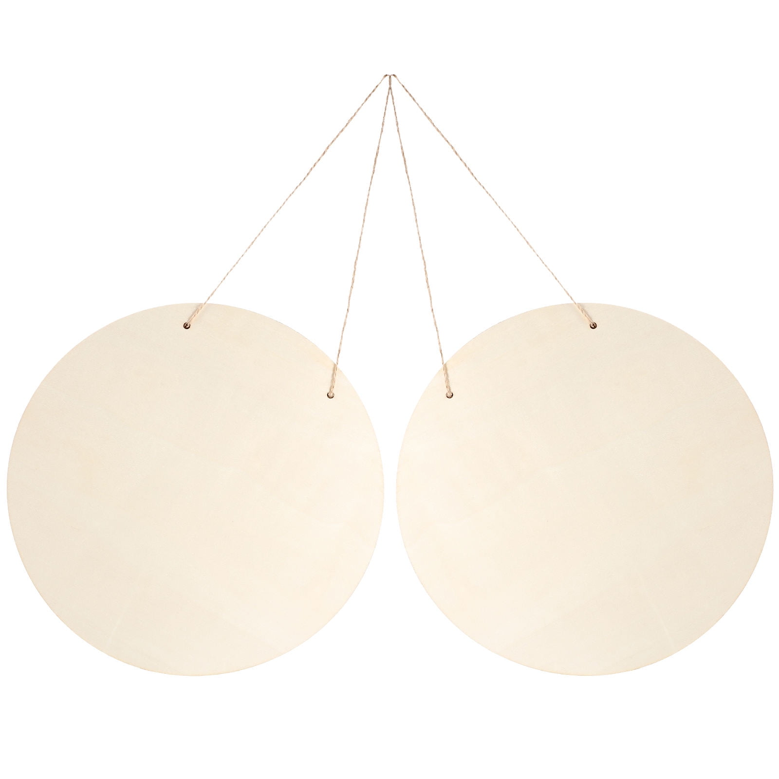 LEORX 2 Sets of Round Blank Circle Signs Beige Wood Hanging Sign for ...