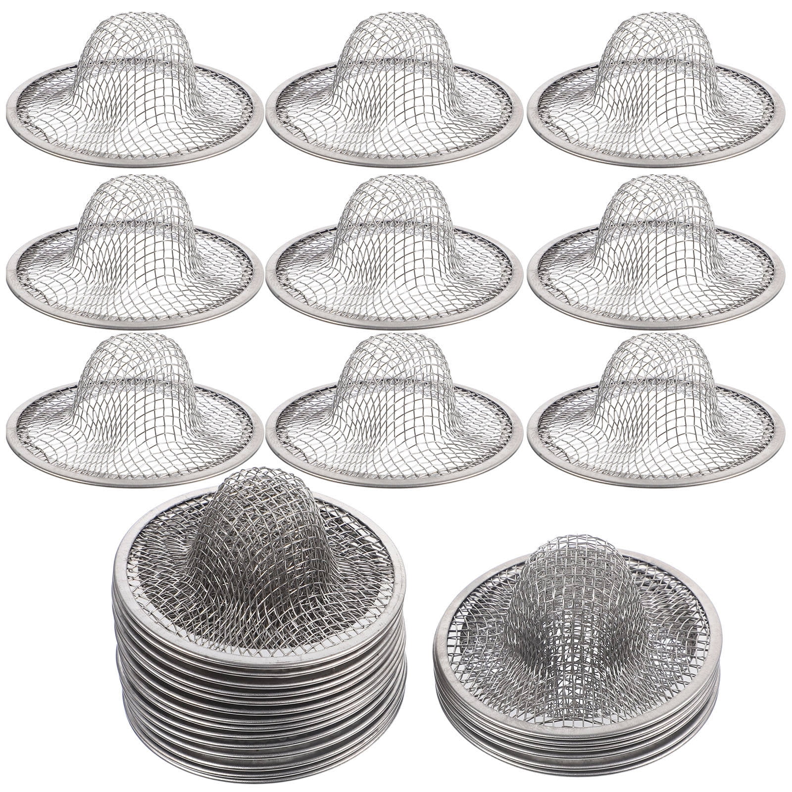 LEORX 20 Pcs Stainless Steel Filter Sink Waste Basket Dish Strainers ...