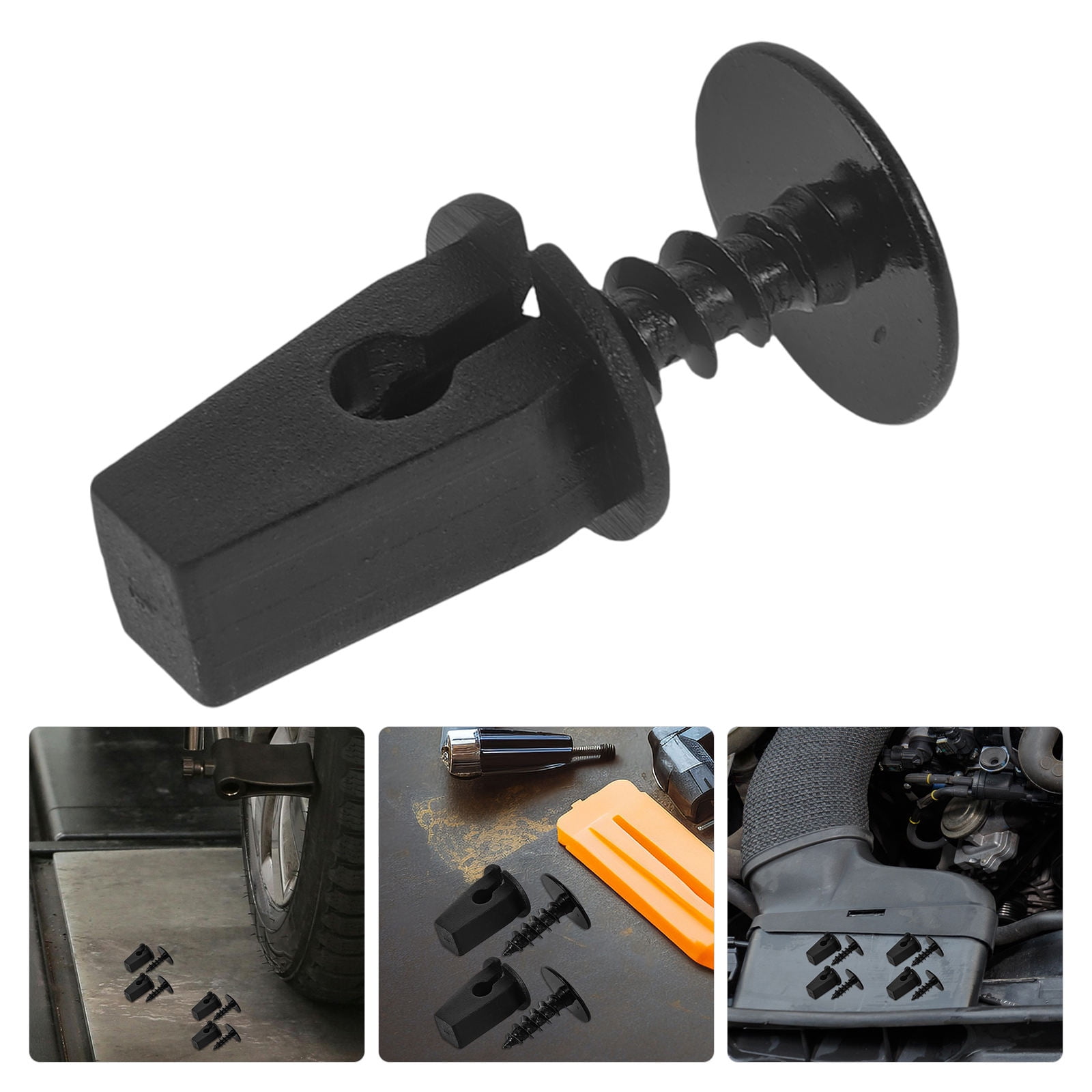 LEORX 20 Sets Car Retainer Clips Set Iron Plastic Black for Vehicle ...