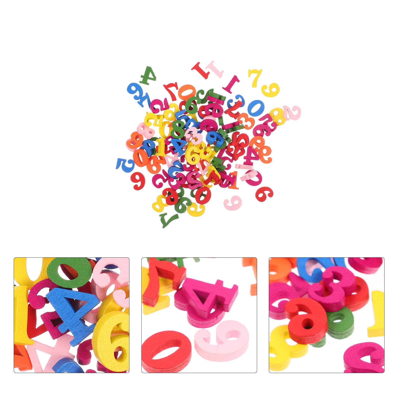 LEORX 200Pcs Numbers Toy Wood for Cognitive Skills Improvement Learning ...