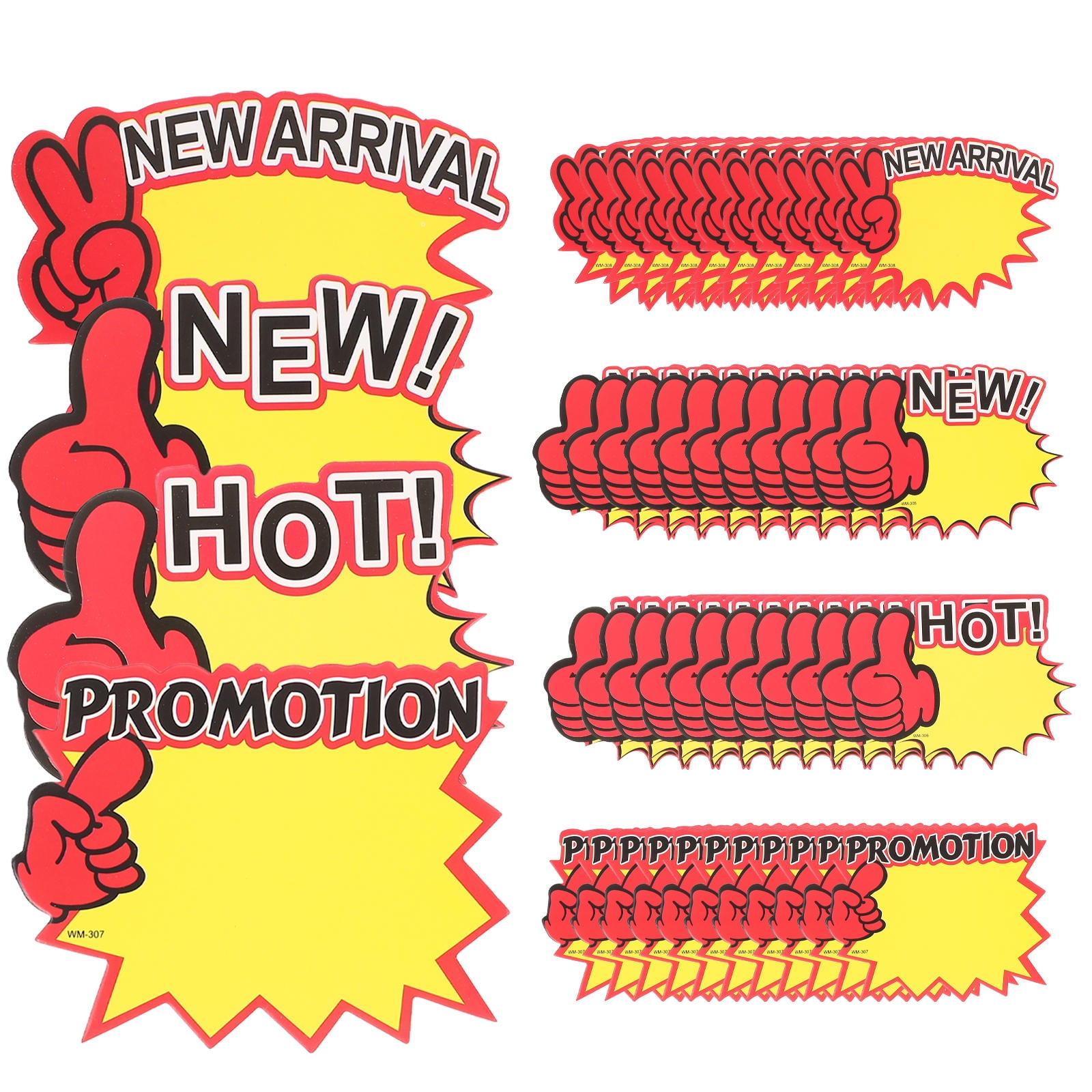 LEORX 200pcs Price Display Labels Write or Draw Assorted Color PVC For ...