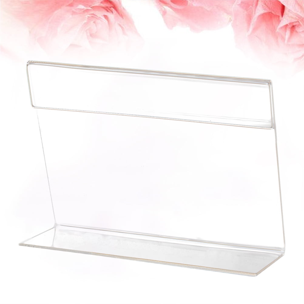 LEORX 20Pack Clear Label Holders for Shelves in L-Shaped Style 1.6x1 ...