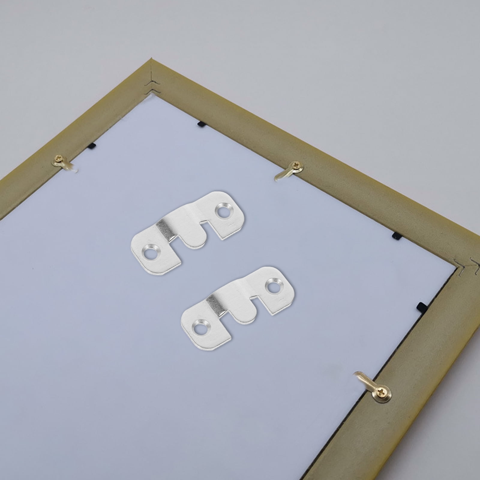 LEORX 20Pcs Interlocking Flush Mount Bracket Heavy Duty Mounting Hardware for Picture Frames ...