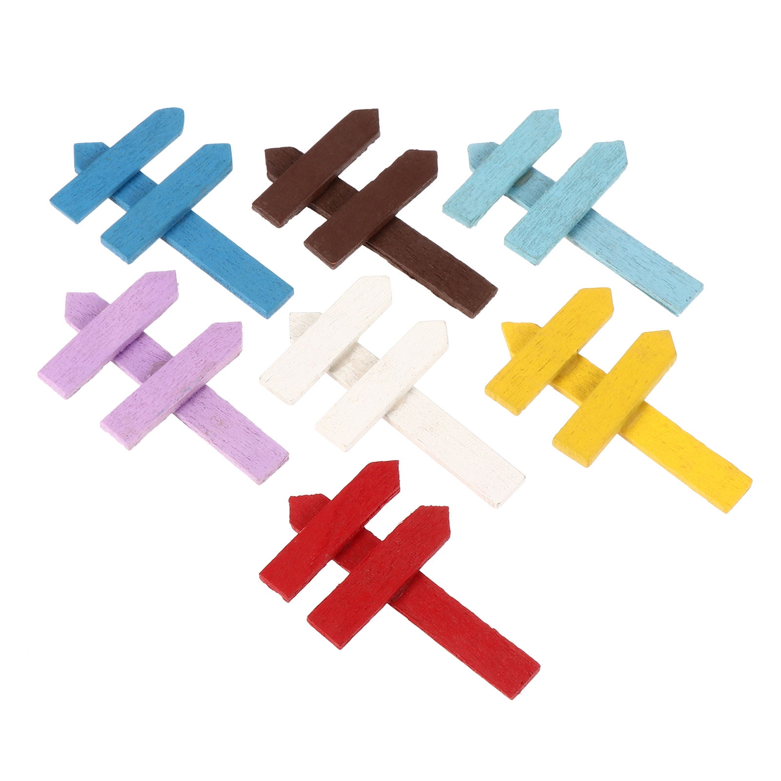 LEORX 20Pcs Landscape Miniature Decoration Random Color Wood Garden ...