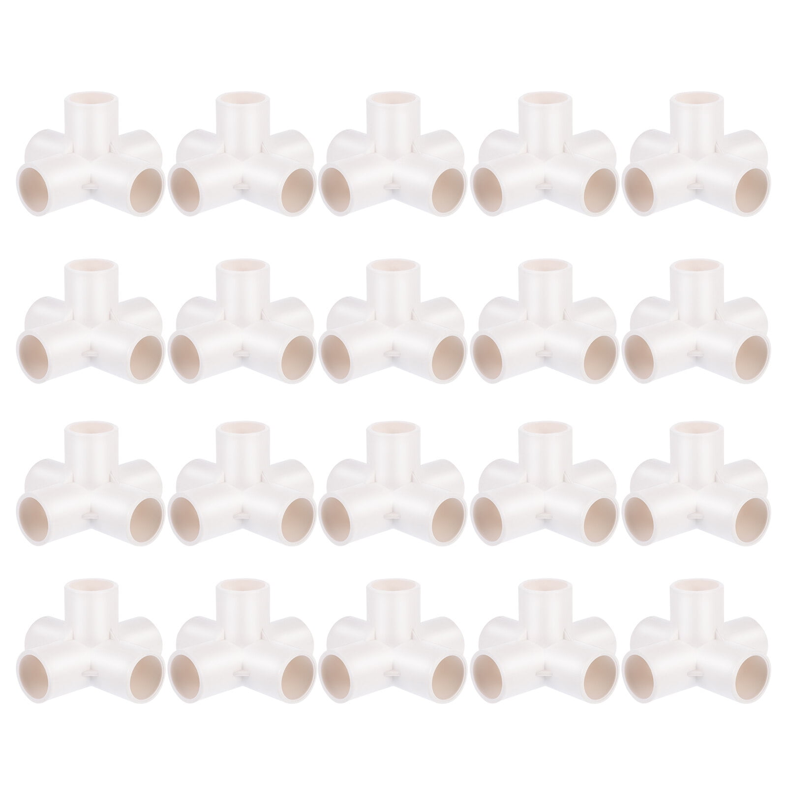 LEORX 20Pcs White Pvc Connectors for Water Pipe Extension and Repair ...