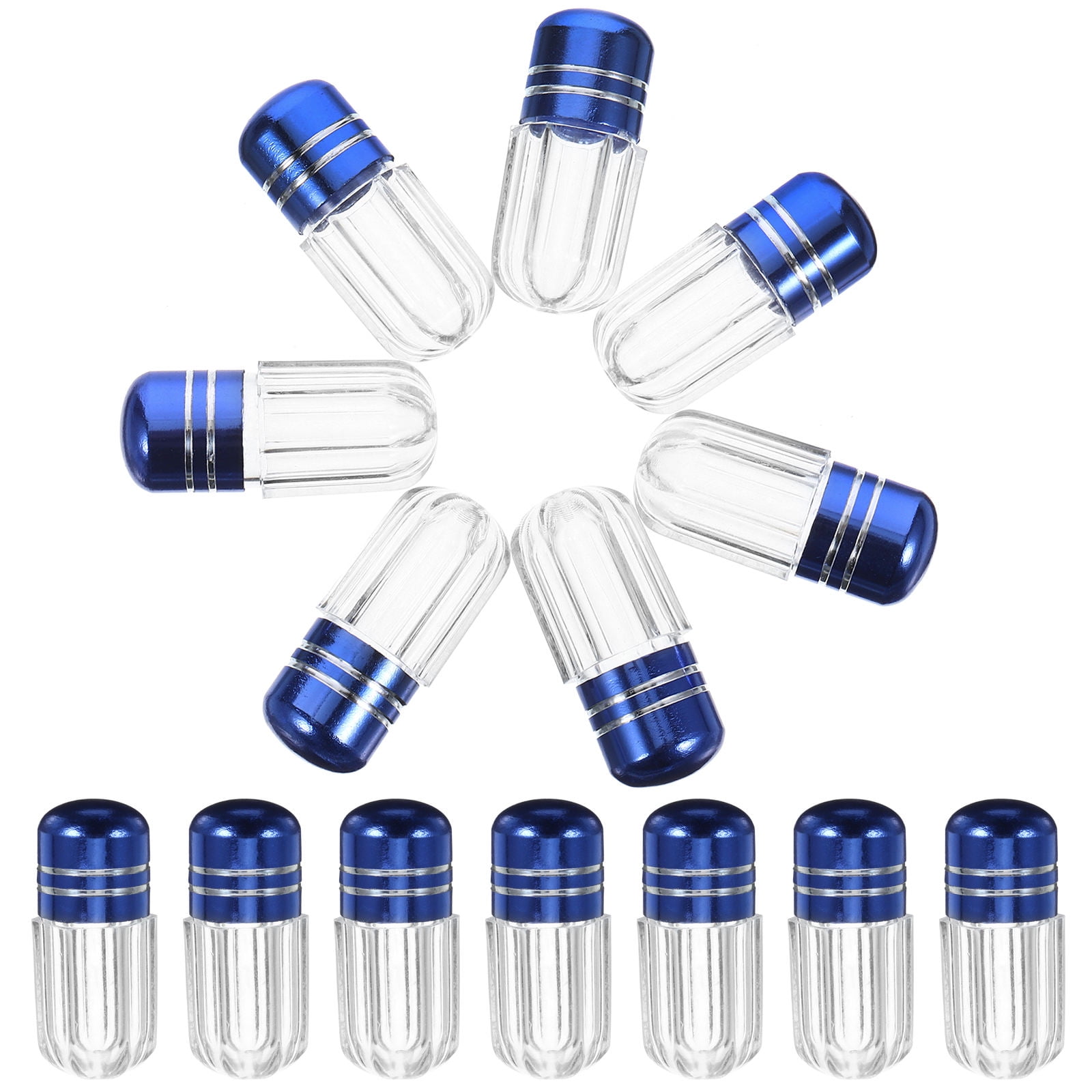 LEORX 20pcs Blue Empty Plastic Medicine Bottles for Travel Storage ...