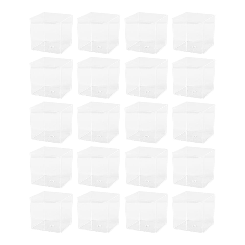 LEORX 20pcs Transparent Mousse Cups Small Pudding Containers For Ice ...