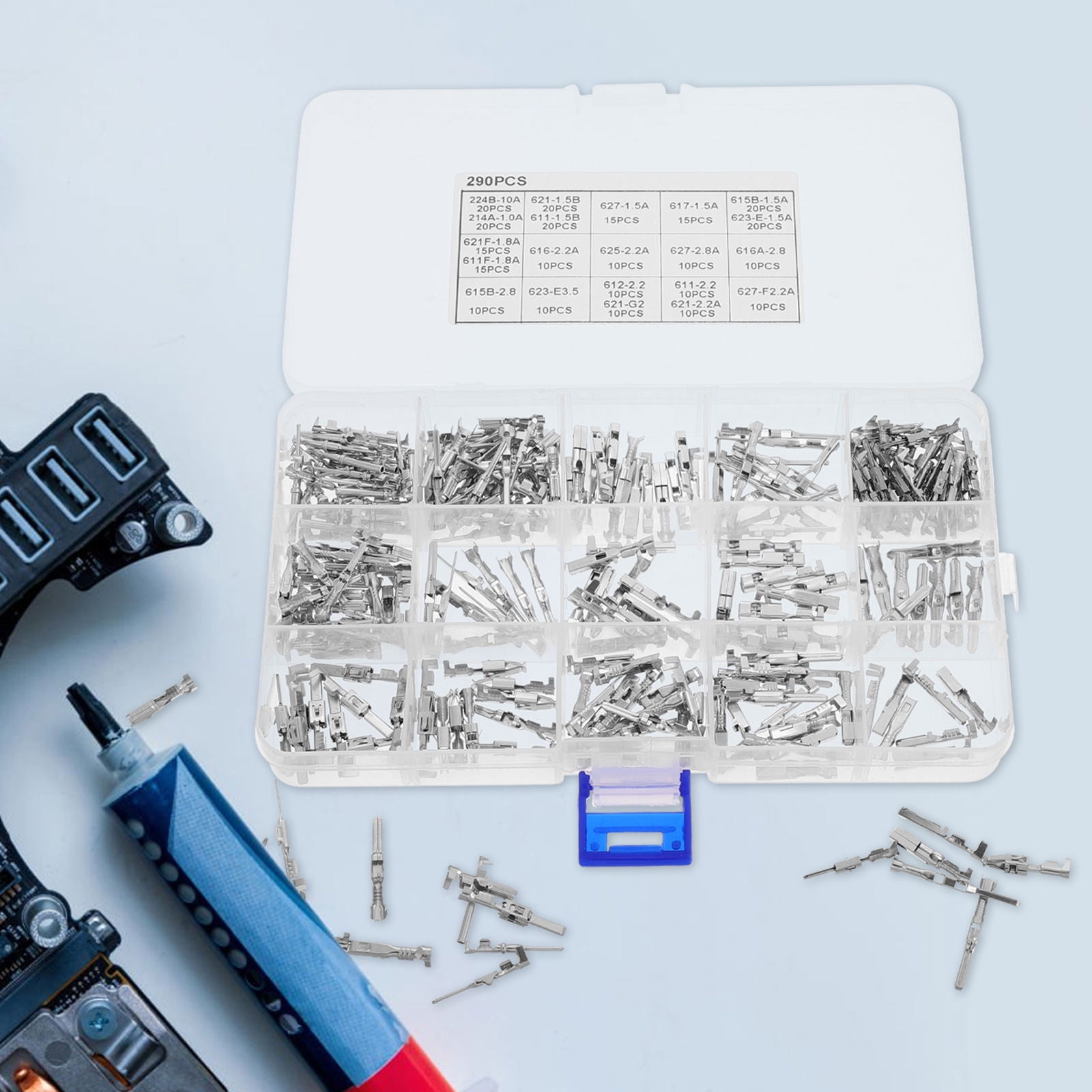 LEORX 290Pcs Pin Terminal Connectors for Wiring Needs in Cars and ...